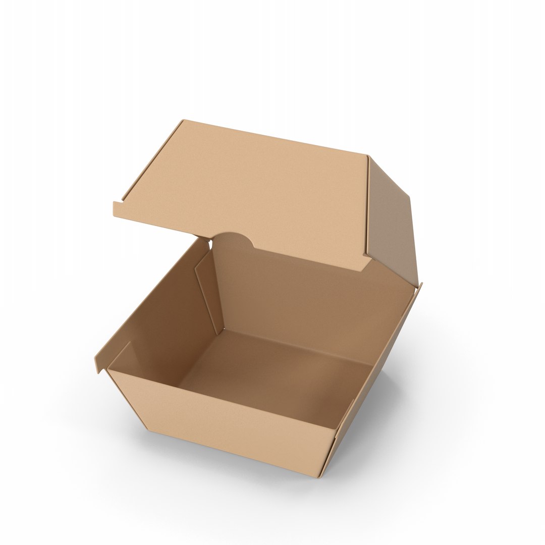Open Burger Box 3D Model - TurboSquid 2039205