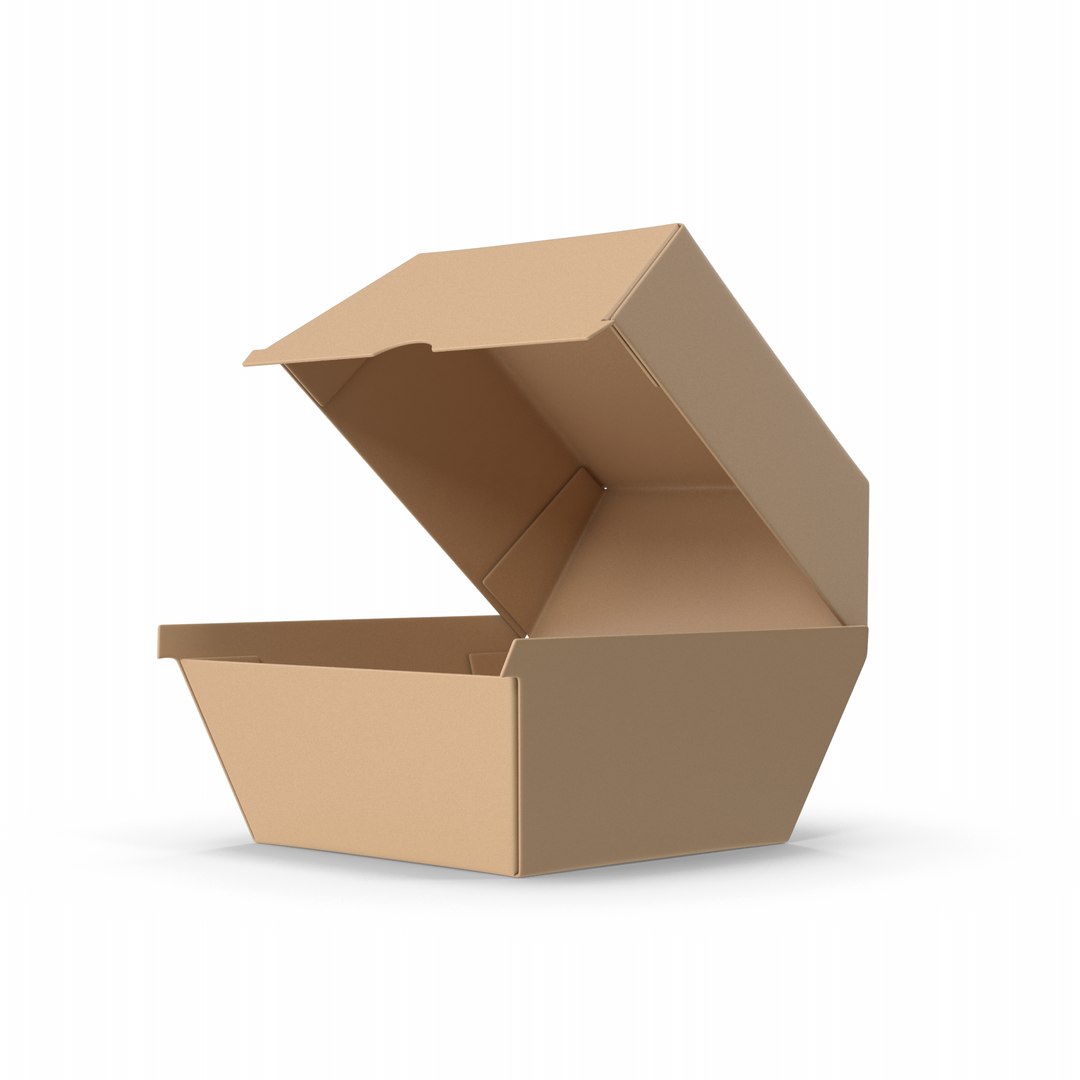 Open Burger Box 3D Model - TurboSquid 2039205
