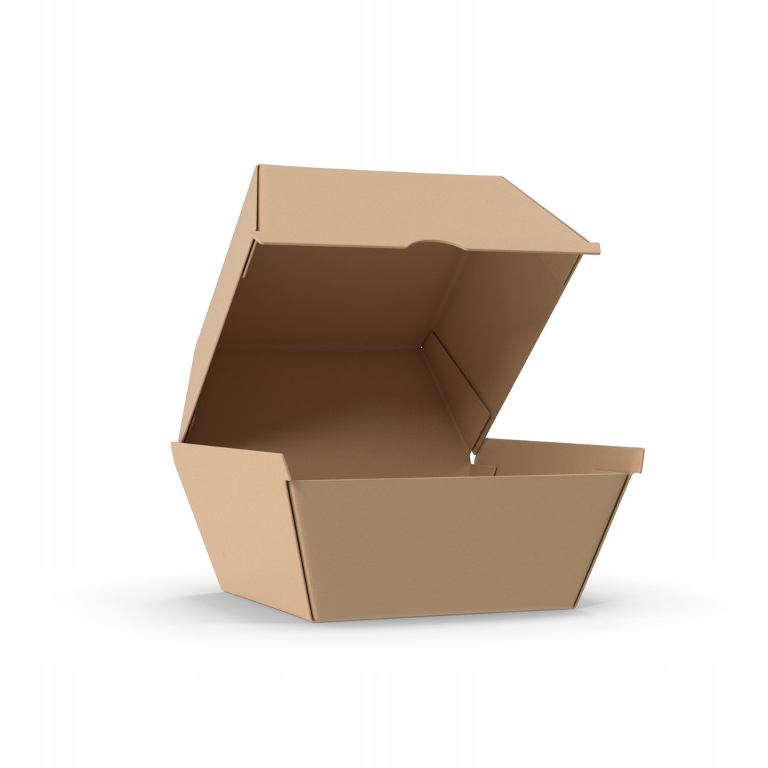 Open Burger Box 3D Model - TurboSquid 2039205