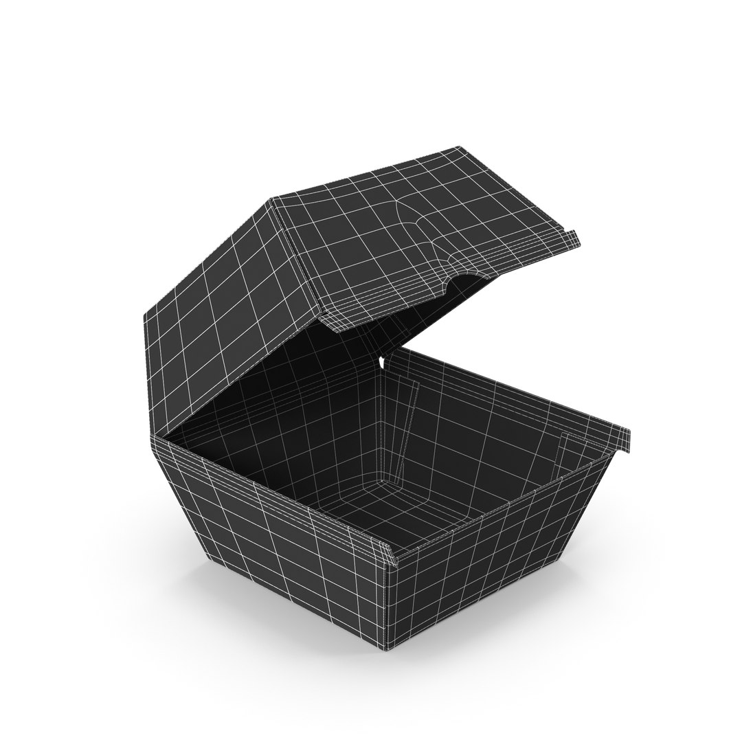 Open Burger Box 3D Model - TurboSquid 2039205