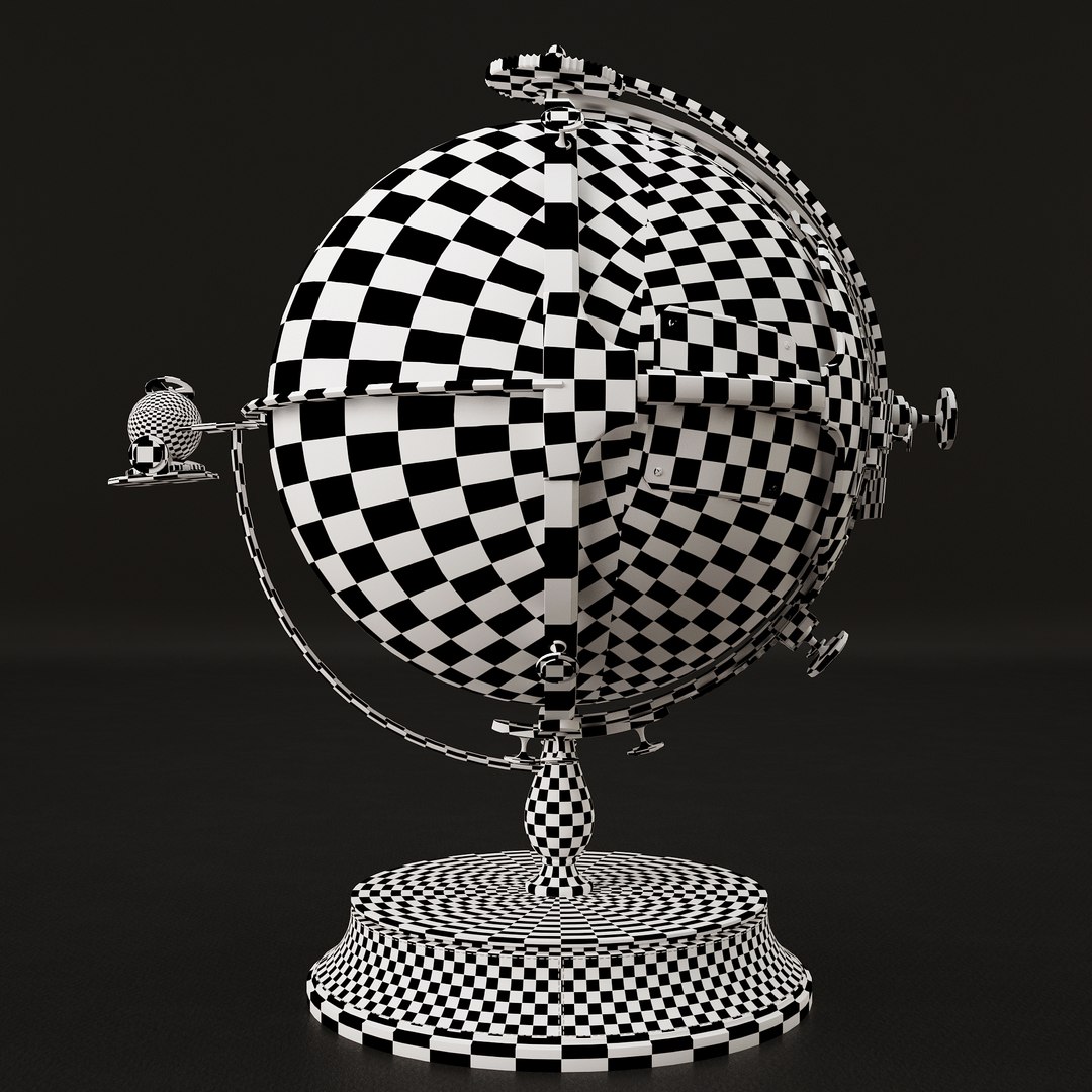 Lunar Globe Art Auctor 3d Model