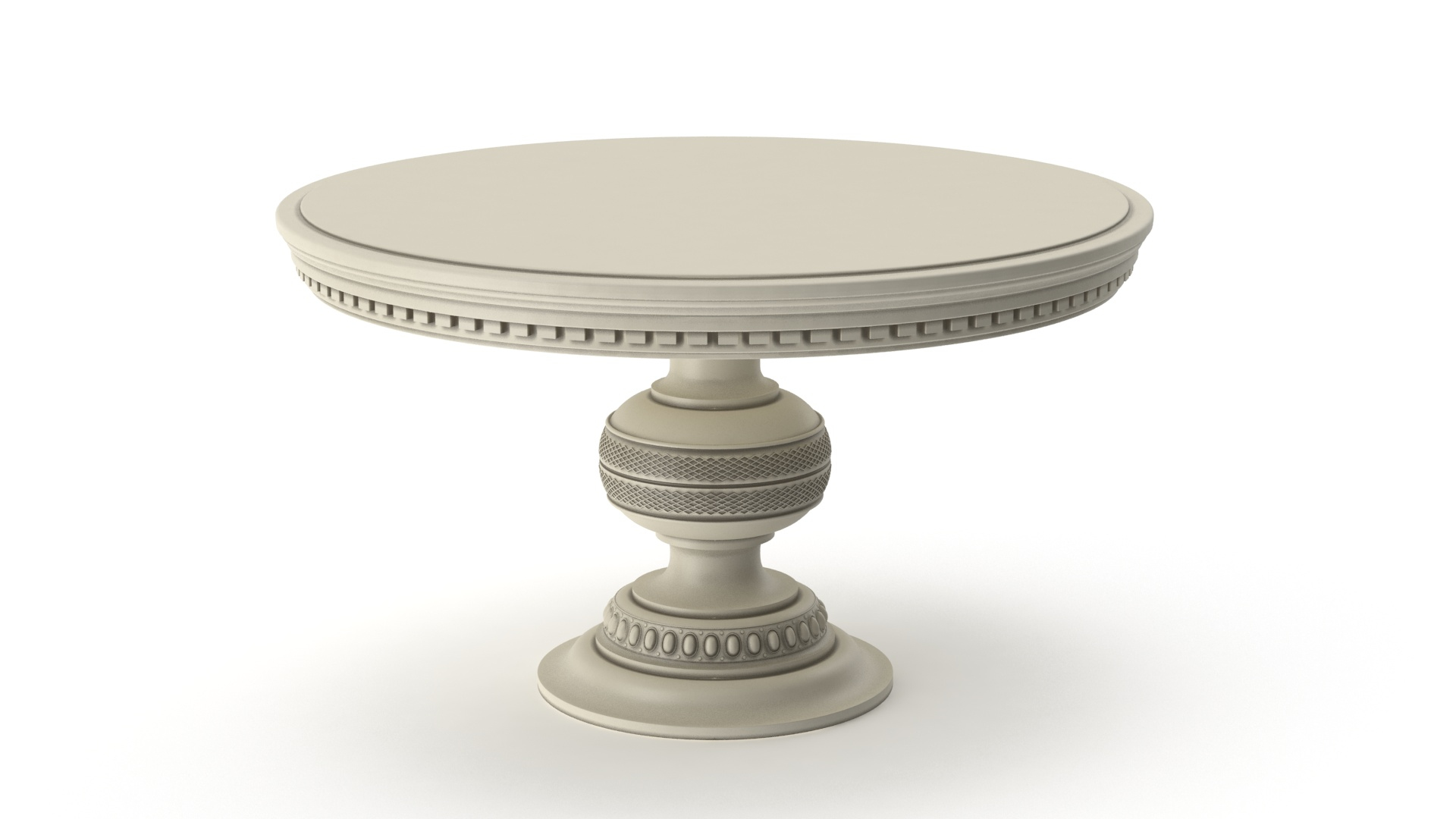 Beige Paint Wood Round Table 3D Model - TurboSquid 1816950