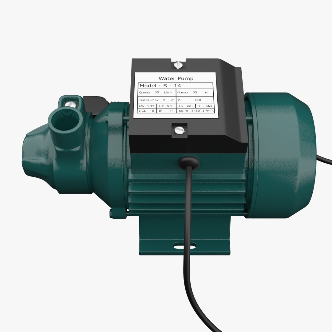 Electric Water Pump 1 3d Model