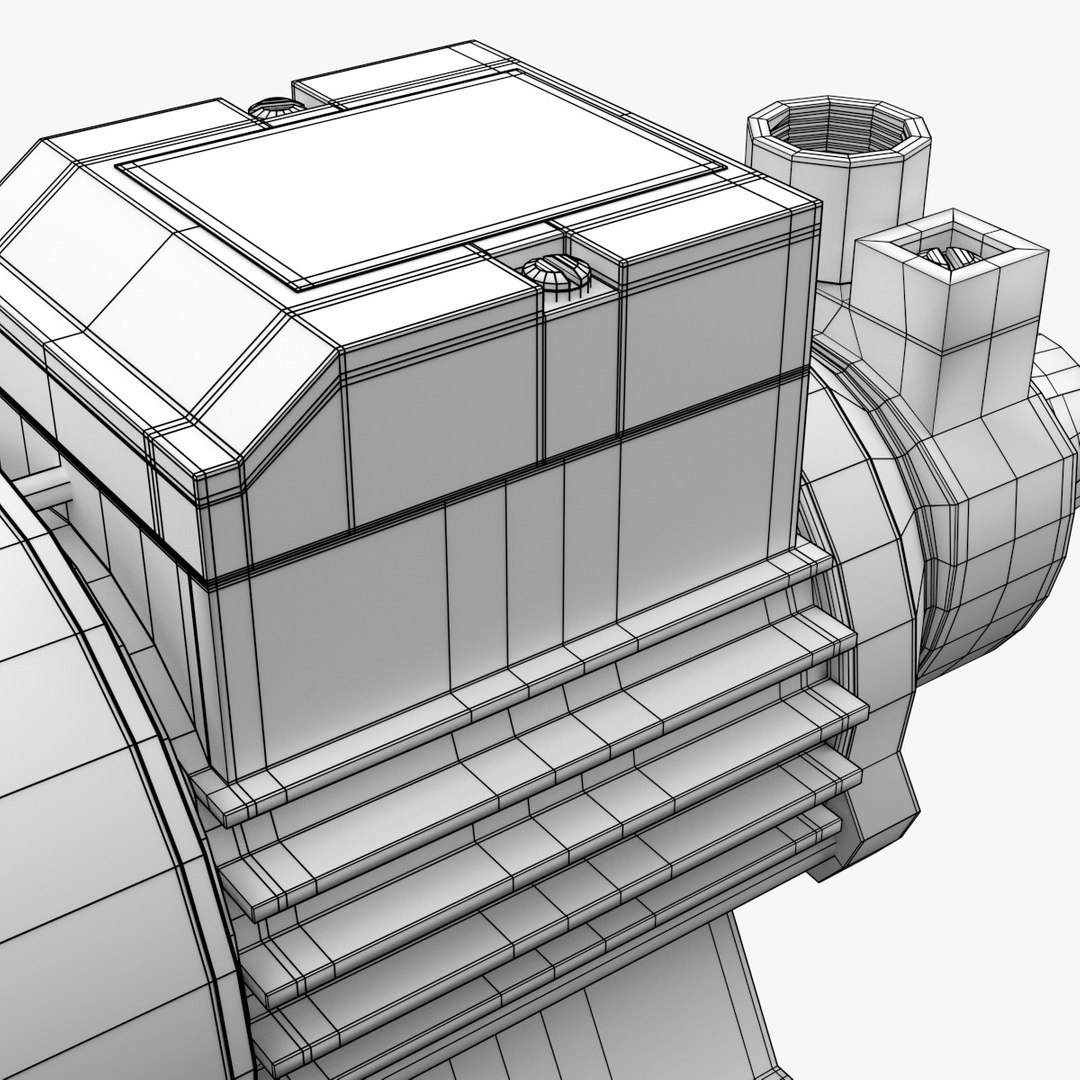 Electric Water Pump 1 3d Model
