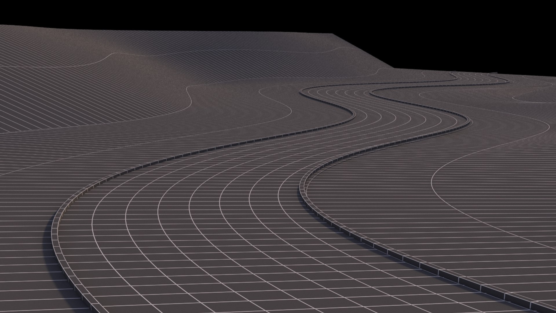 Forest Road Tarmac 3D Model - TurboSquid 1447186