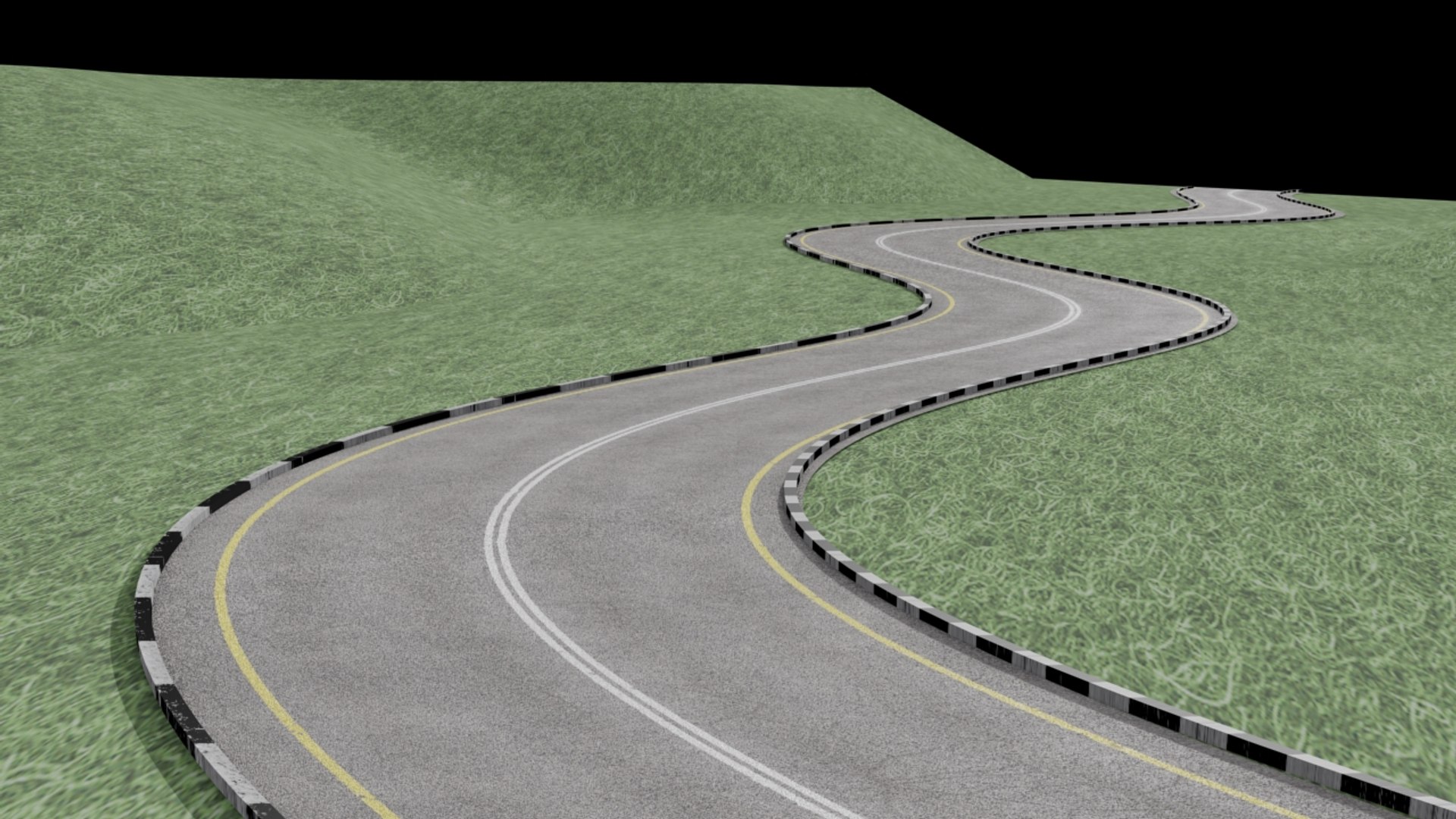 Forest Road Tarmac 3D Model - TurboSquid 1447186