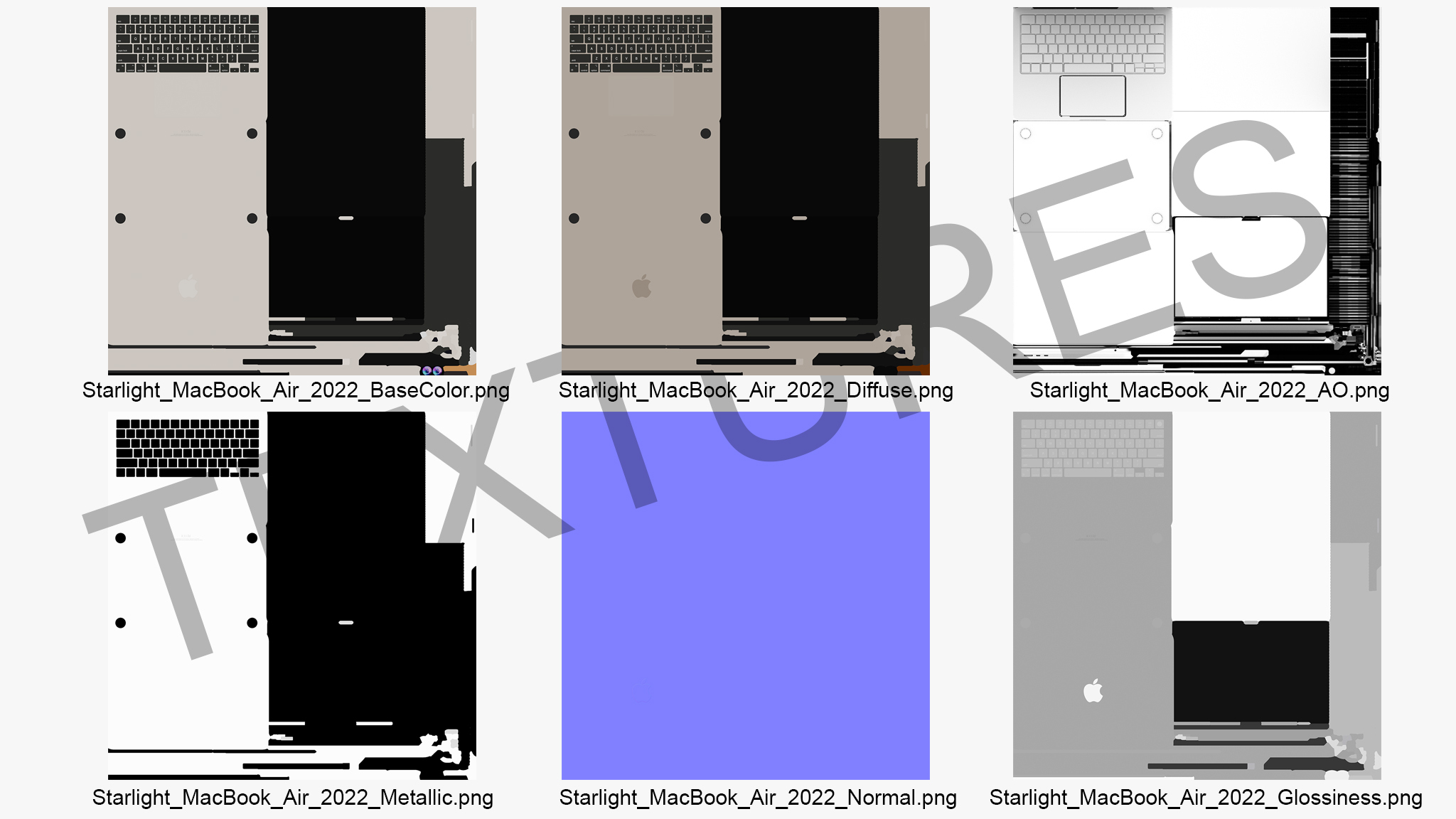 modelo 3d MacBook Air M2 2022 con luz estelar - TurboSquid 2001600