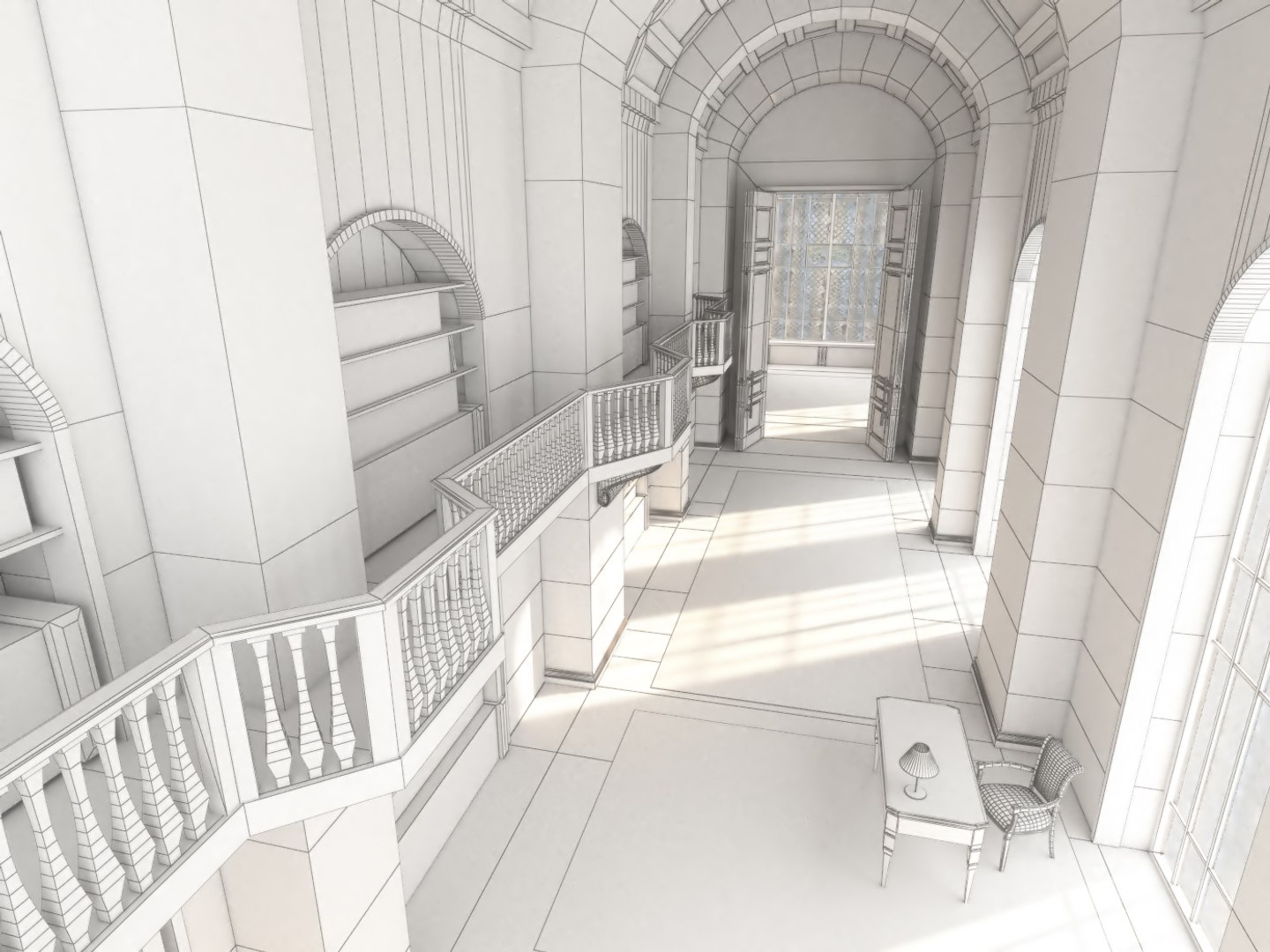 3D Interior Castle Pbr Museum Architecture Model - TurboSquid 1259793