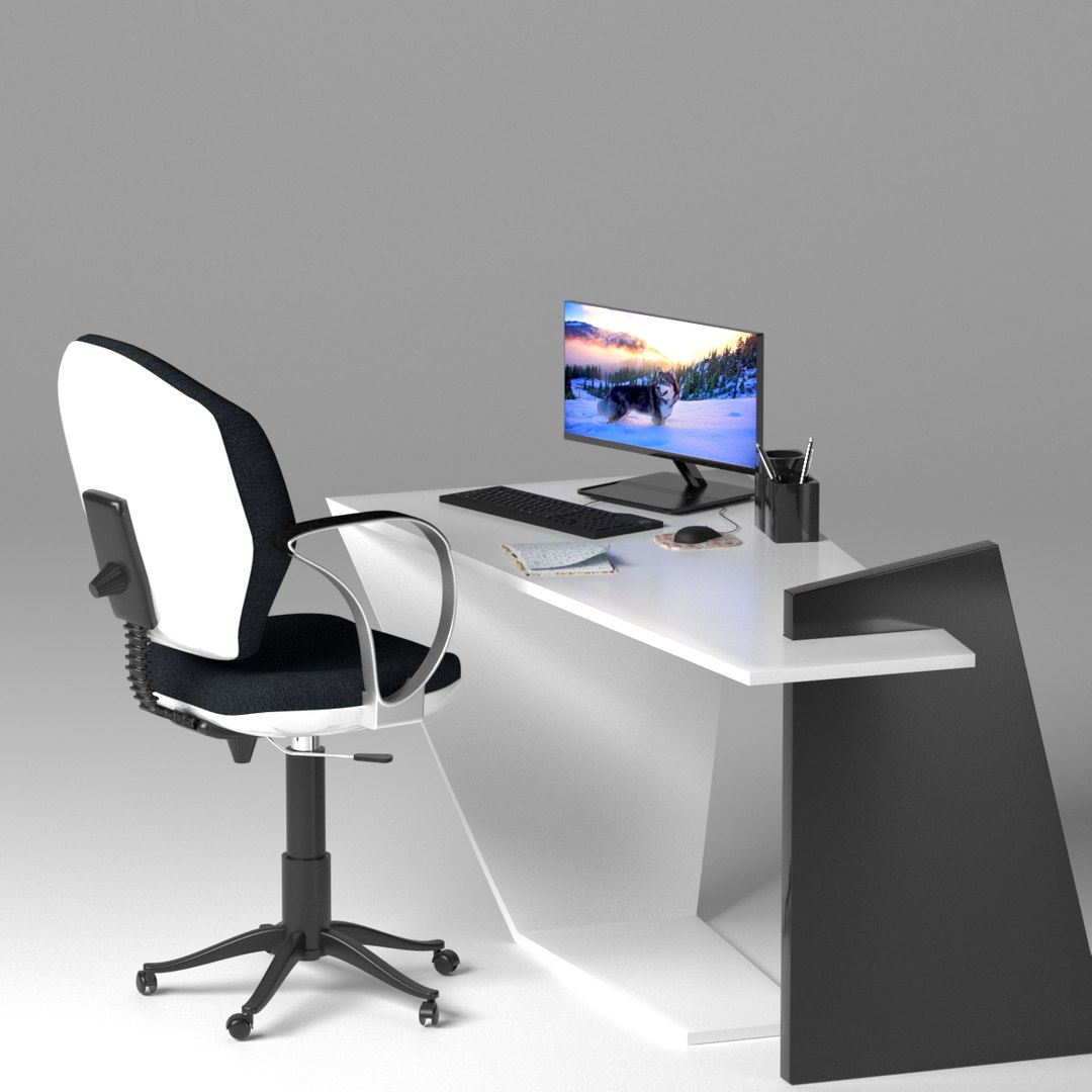 Modern Office Workplace Keyboard 3D Model - TurboSquid 1530502