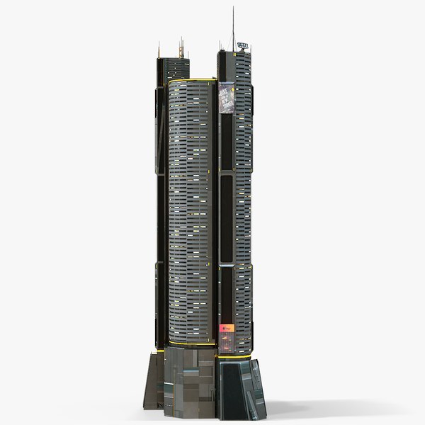 공상 과학 미래 마천루 08 3D 모델 - TurboSquid 1791979