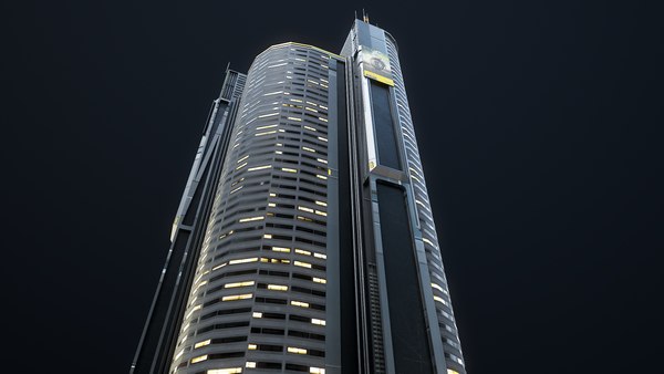 Sci-Fi Futuristic Skyscraper PBR 08 3D model - TurboSquid 1791979