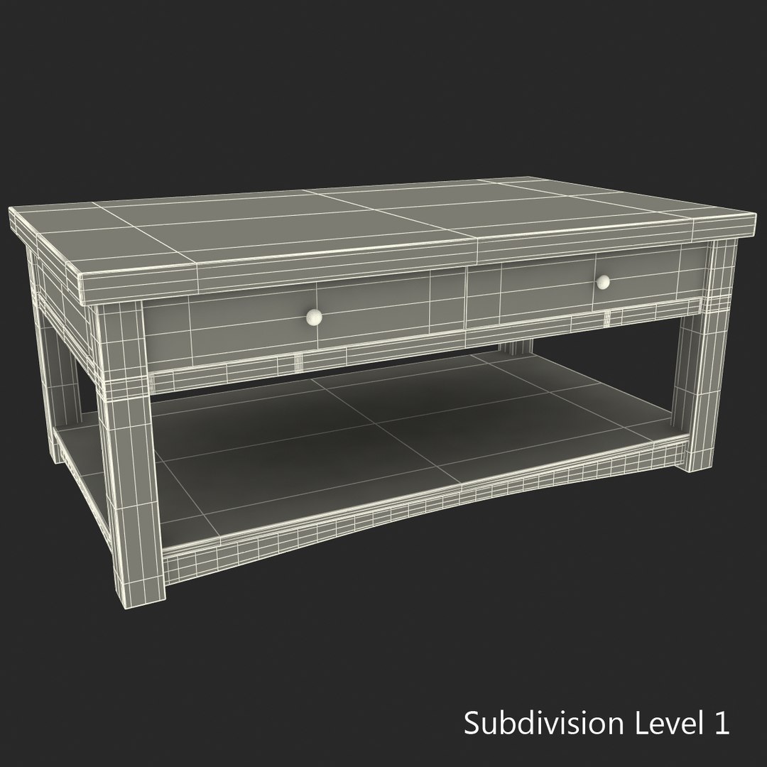 Faux Marble Coffee Table 3d 3ds
