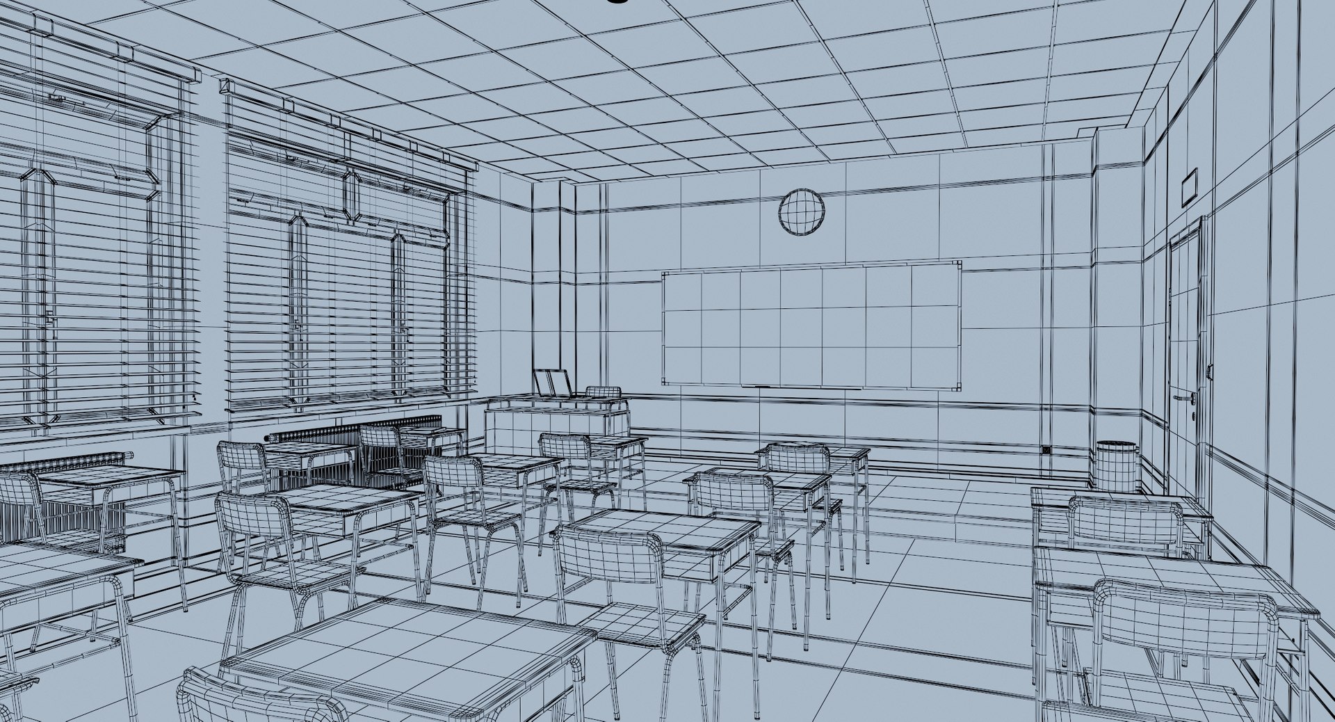 3D model classroom class - TurboSquid 1471720