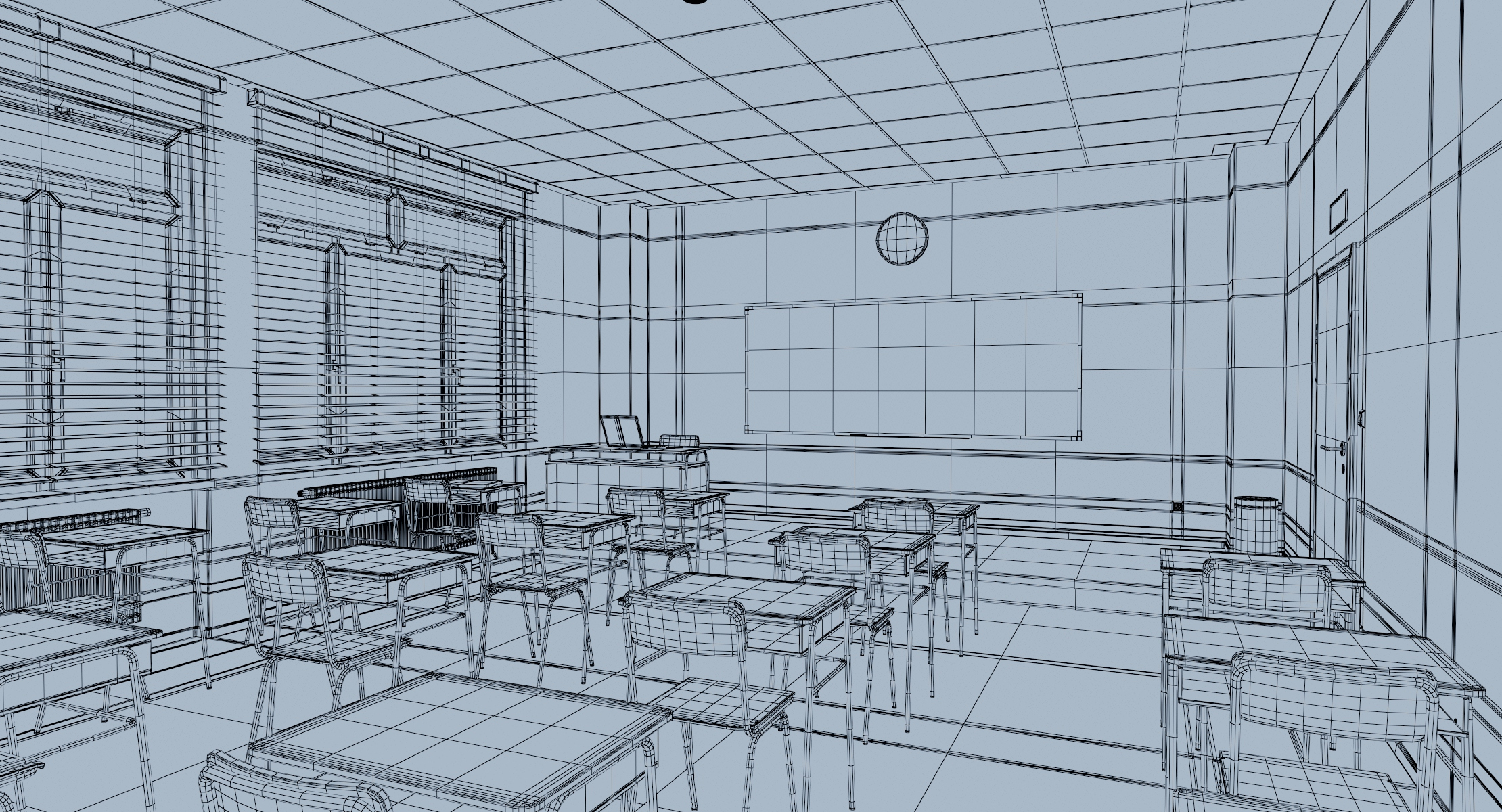 3D model classroom class - TurboSquid 1471720