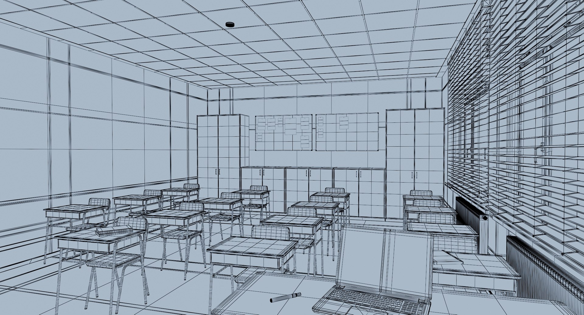 3D model classroom class - TurboSquid 1471720