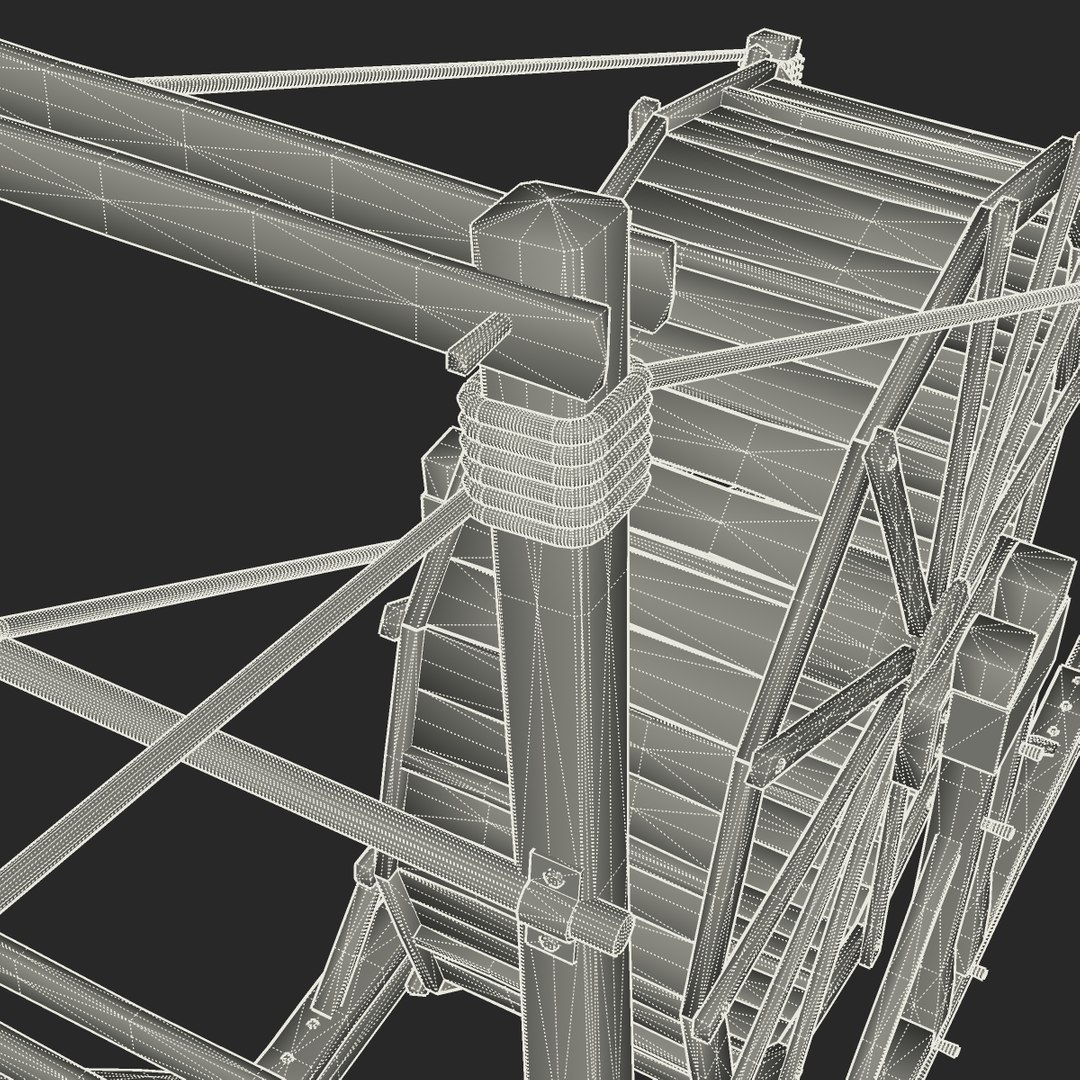 3dsmax Medieval Wooden Crane