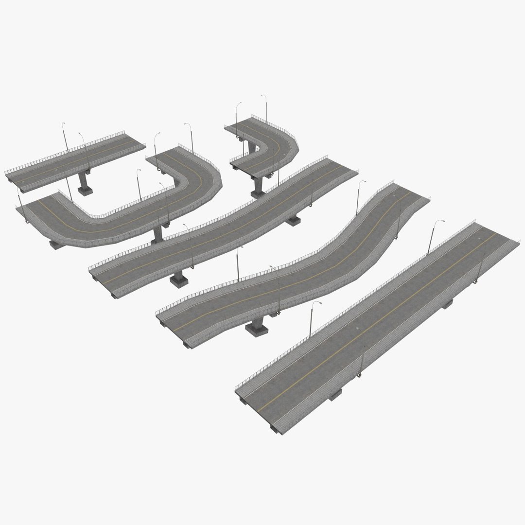 Road Highways Sample Scene 3d 3ds