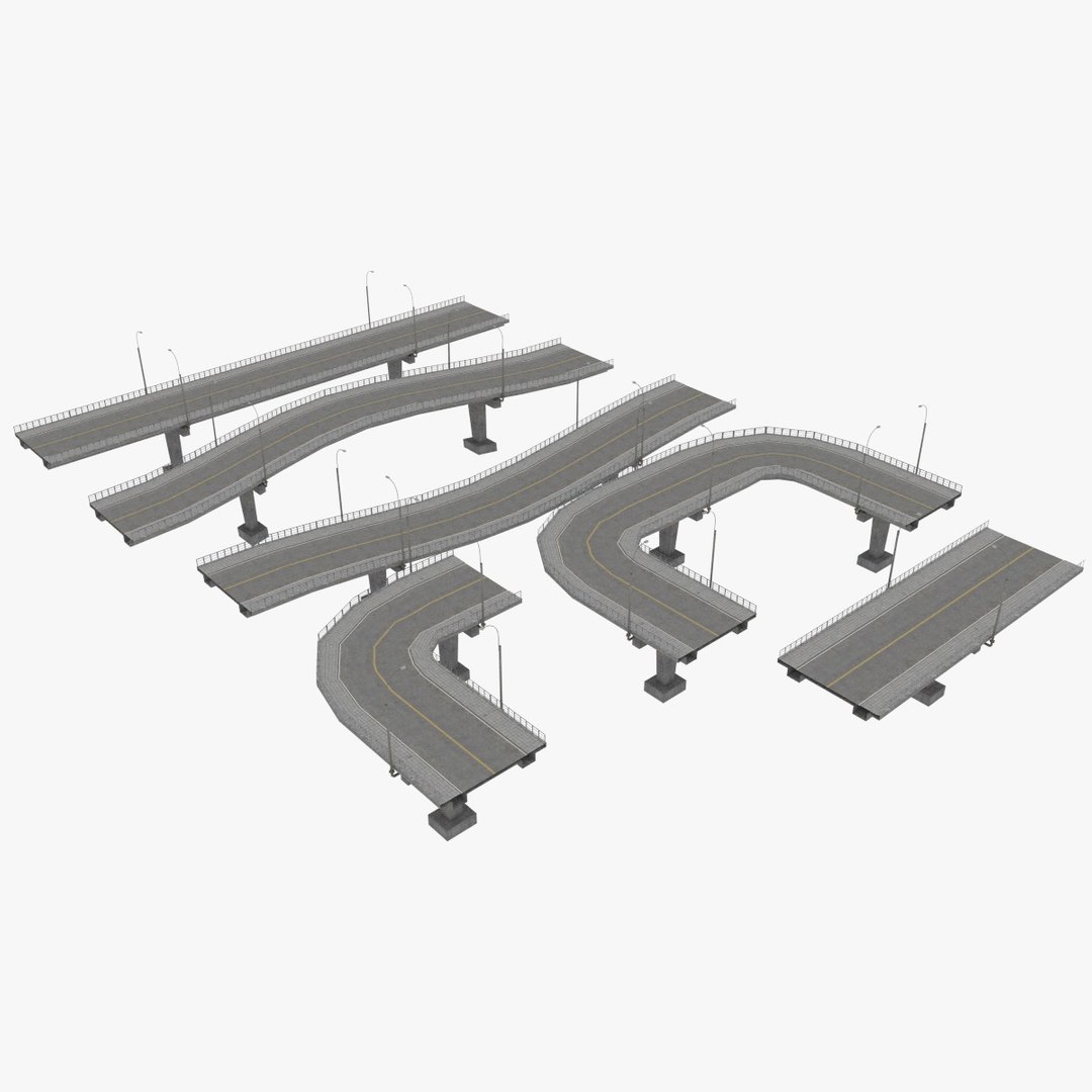 Road Highways Sample Scene 3d 3ds