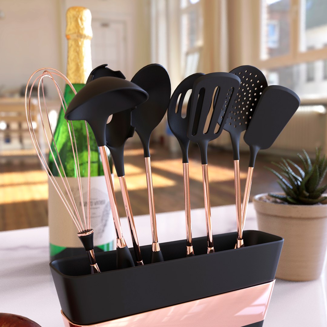 Free Kitchen Utensil Set 3D Model - TurboSquid 2160176