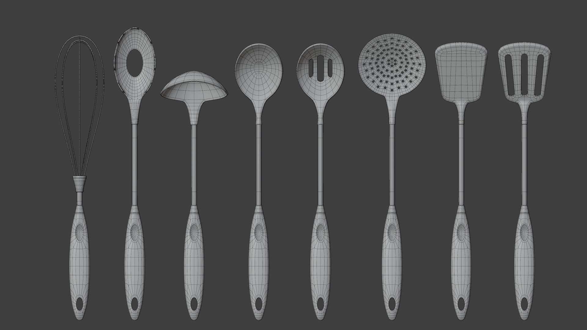 Free Kitchen Utensil Set 3D Model - TurboSquid 2160176