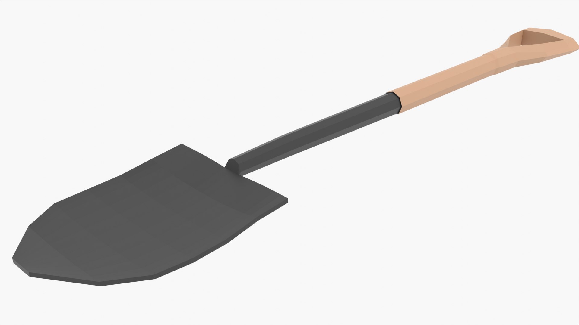 Low Poly Shovel 3D - TurboSquid 1805432
