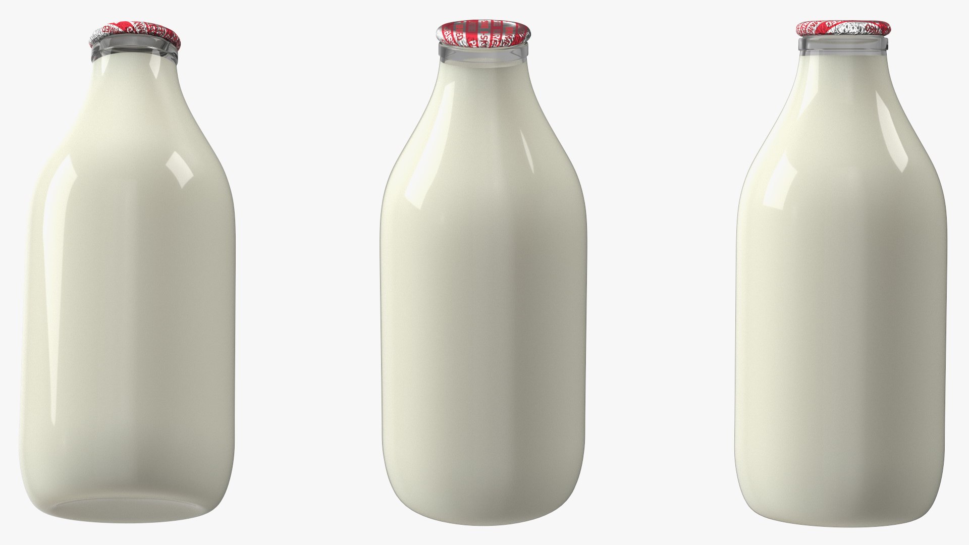 3D Semi-Skimmed Milk Bottles With Foil Top In Carrying Case ...