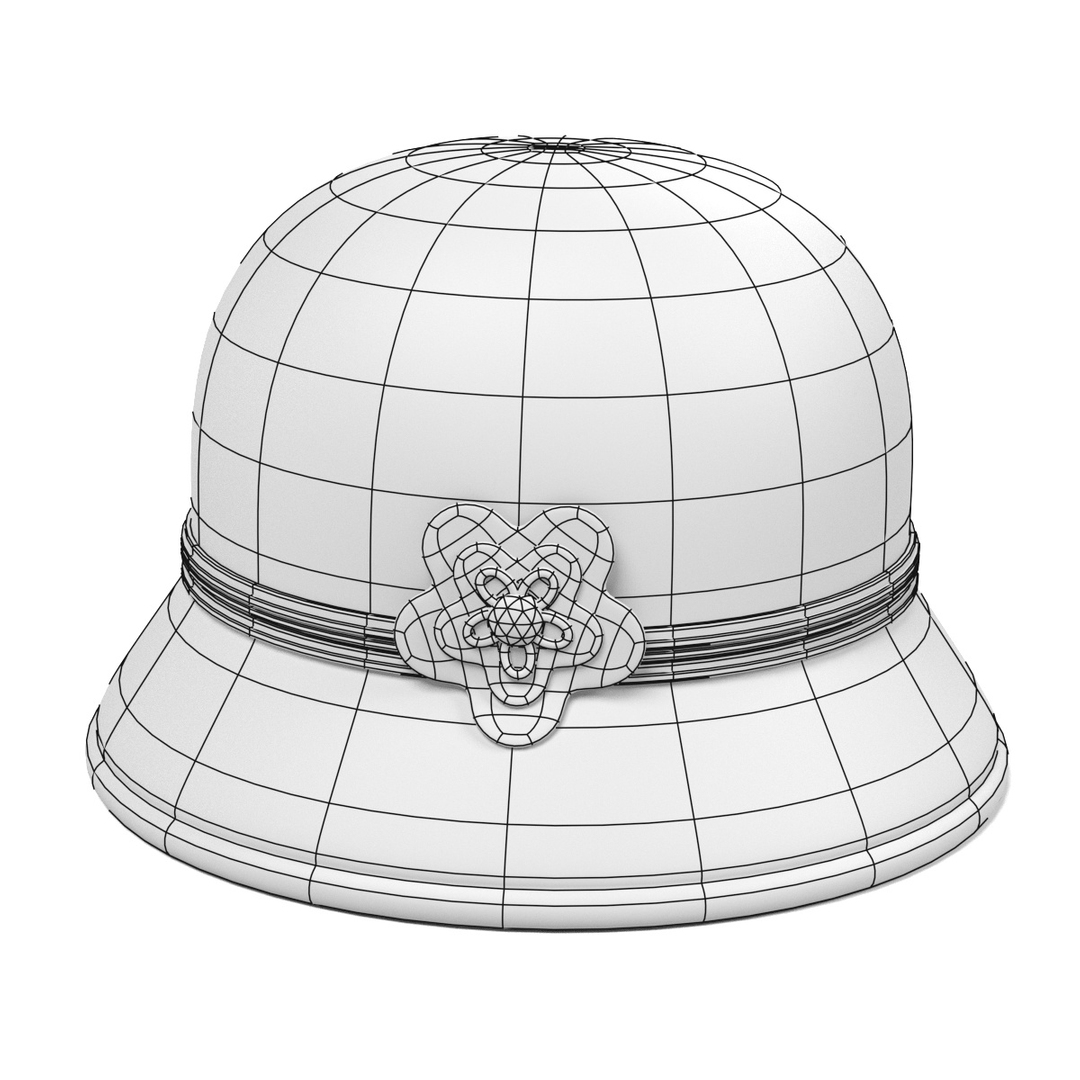 3d cloche hat model