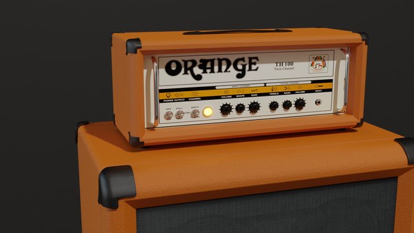 3D Orange guitar amp head and cab - TurboSquid 1893499