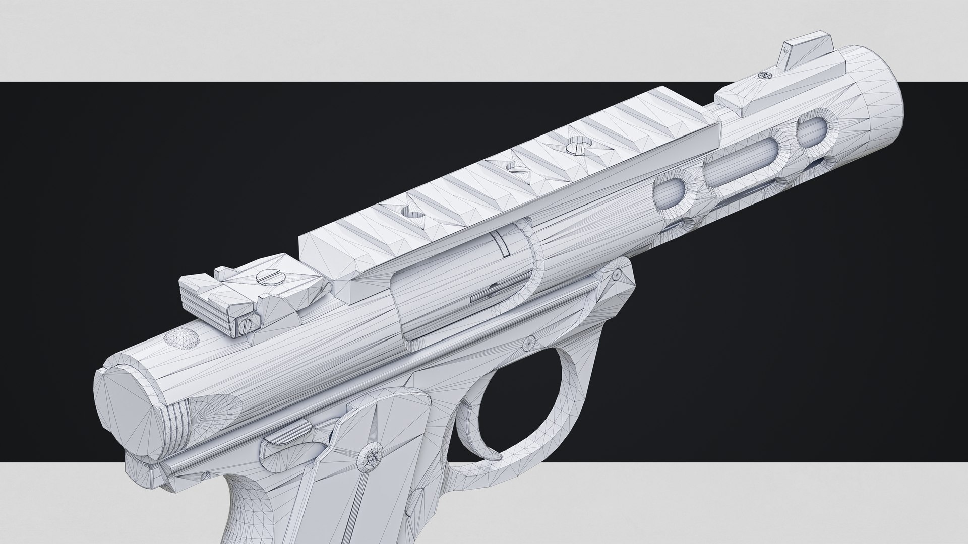 3D Ruger Mark 4 - Low Poly - Untextured Model - TurboSquid 1887087