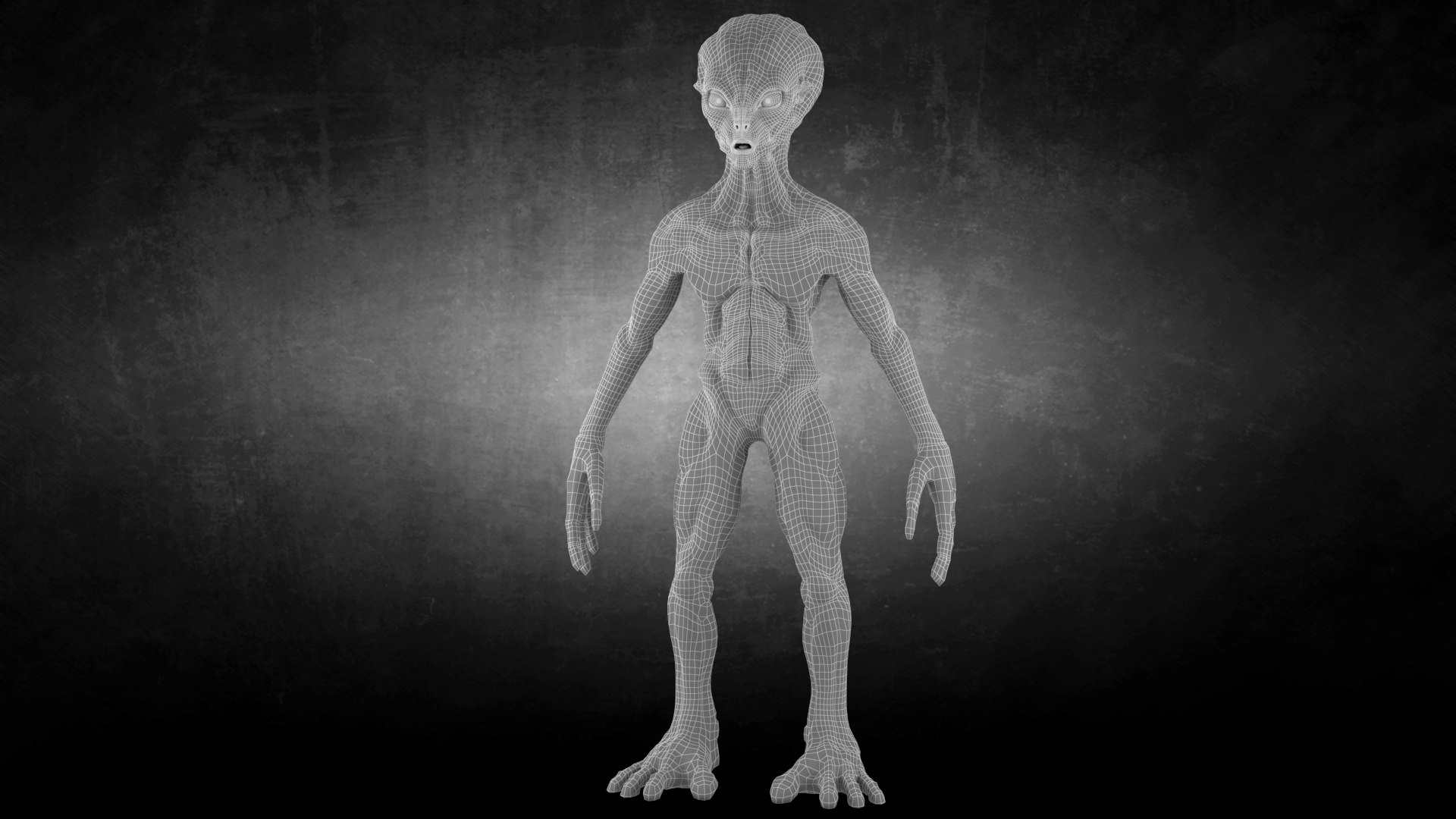 3D model Humanoid Alien Creature Base Mesh - TurboSquid 2116800