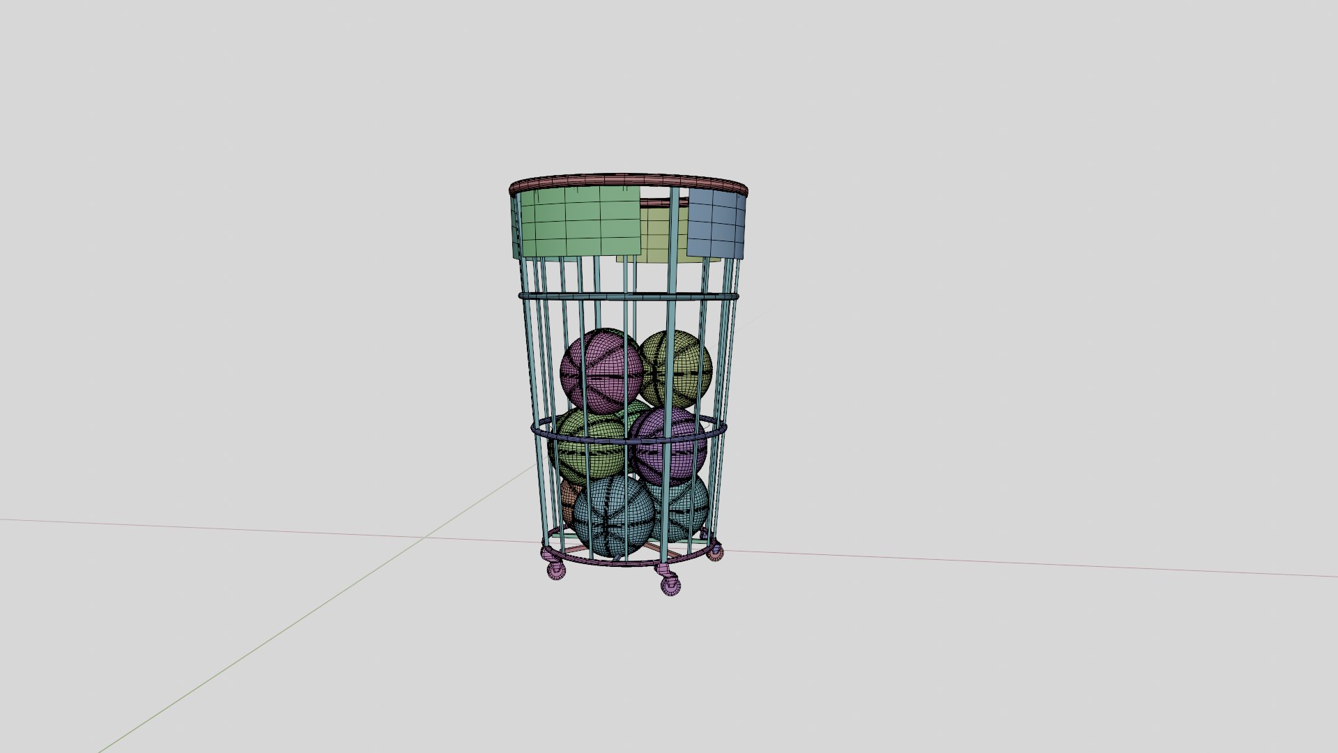 Storage Basket Balls Equipment 3D Model - TurboSquid 2235200