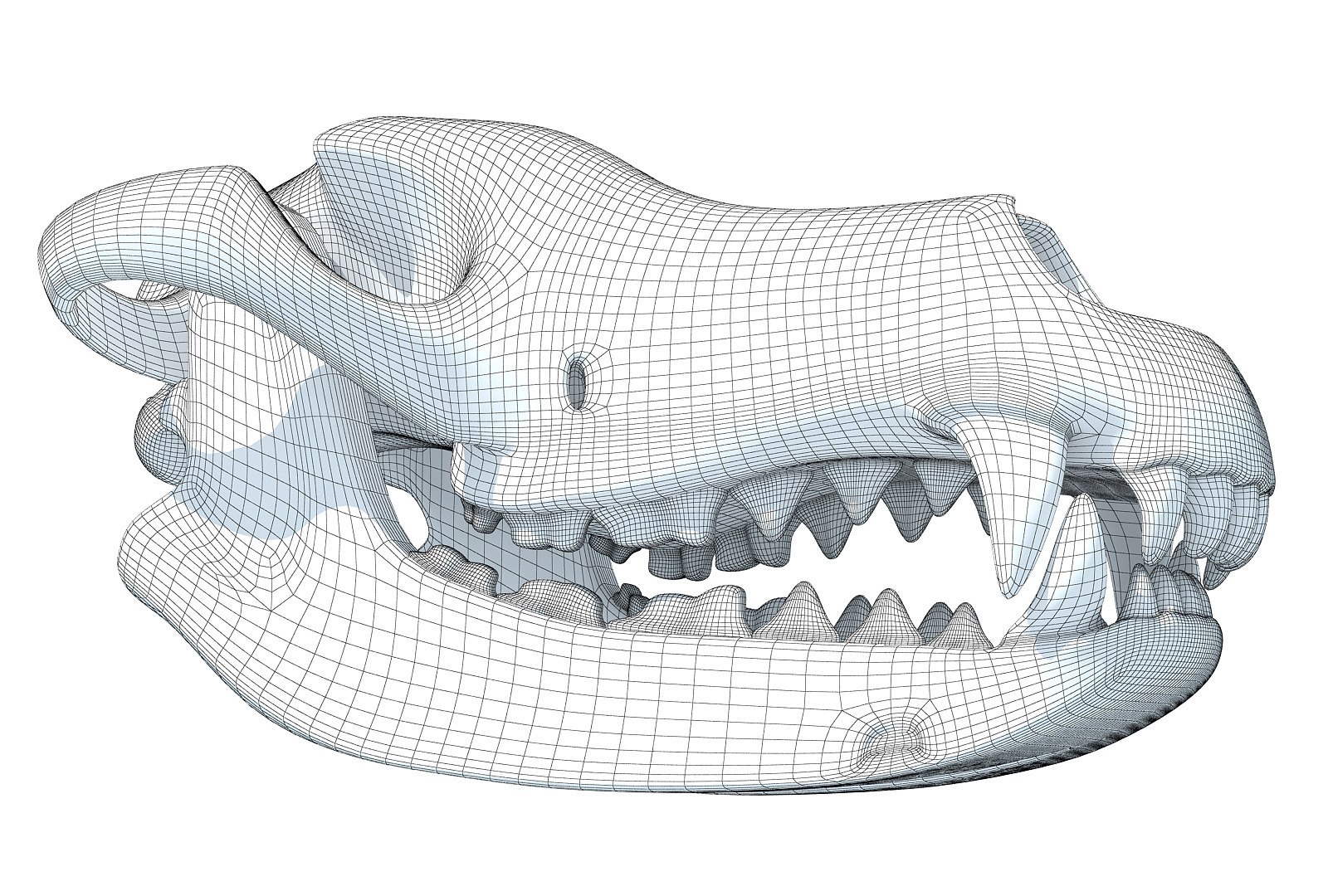 Print-ready Dog Skull Printing 3d Model