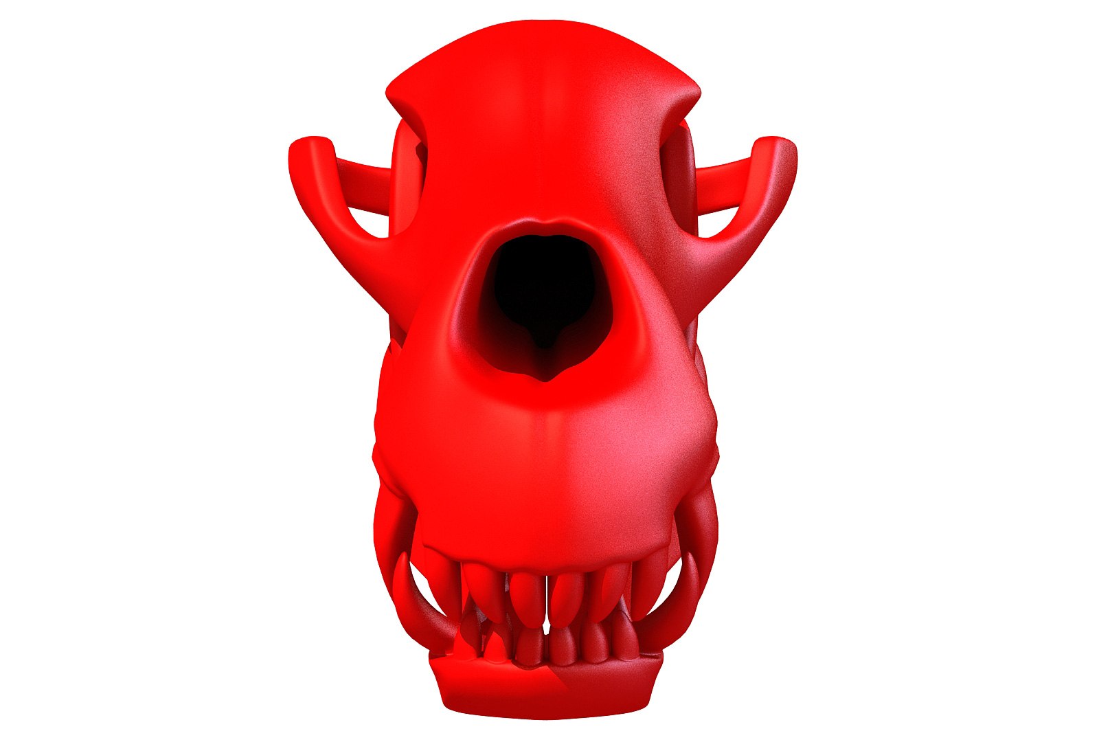Print-ready Dog Skull Printing 3d Model
