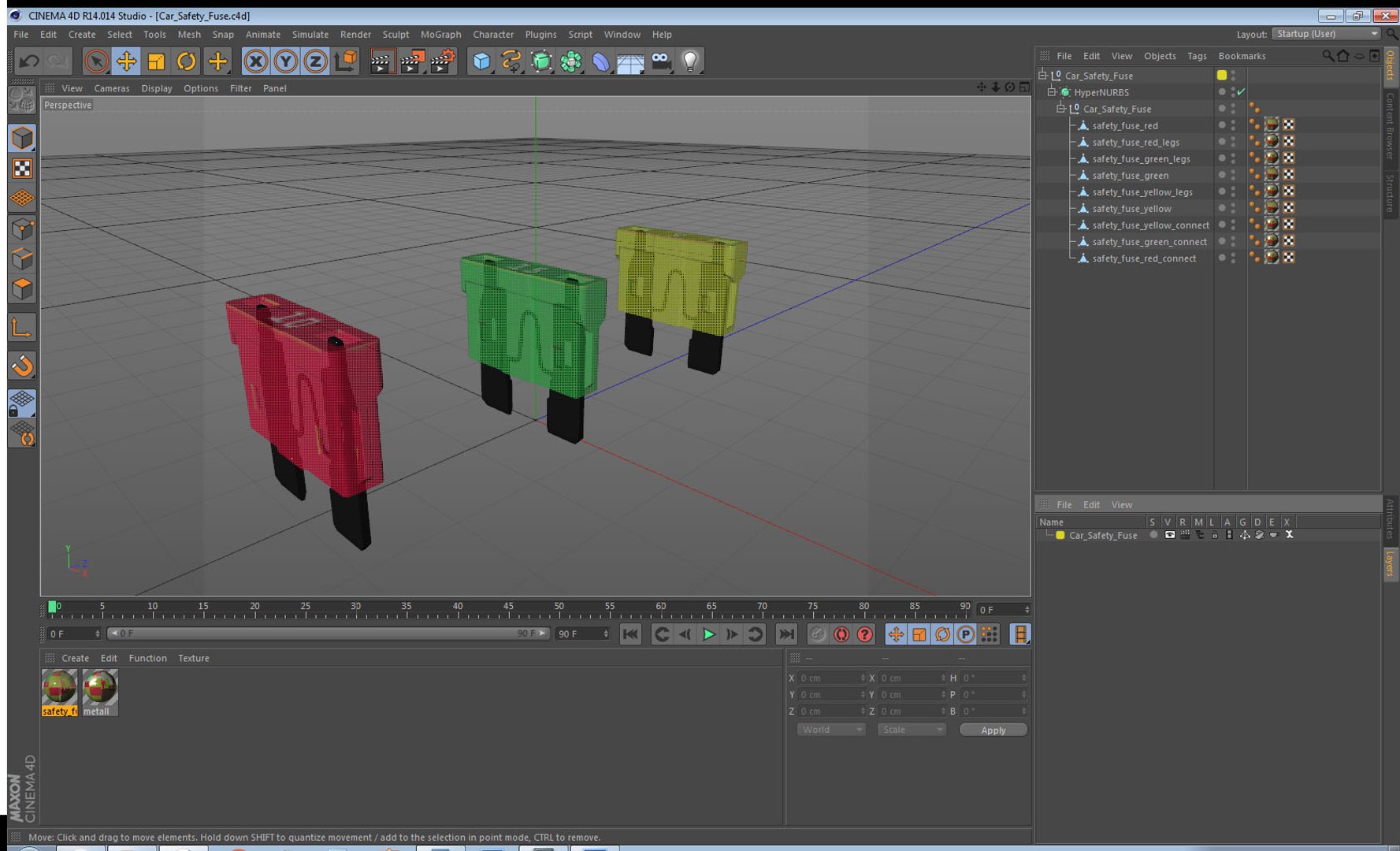 Car safety fuse 3D model - TurboSquid 1451509