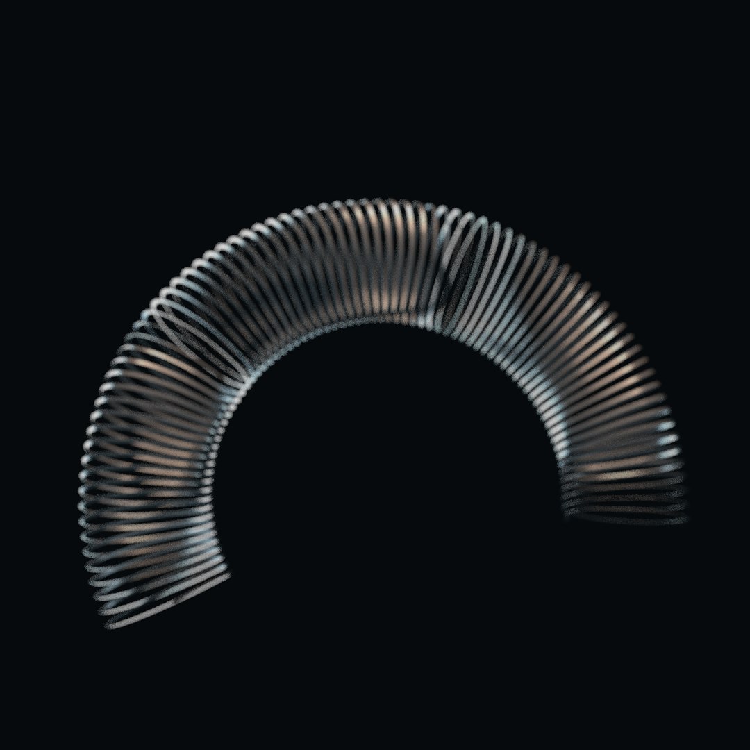 Free 3D slinky metal rainbow model - TurboSquid 1295482