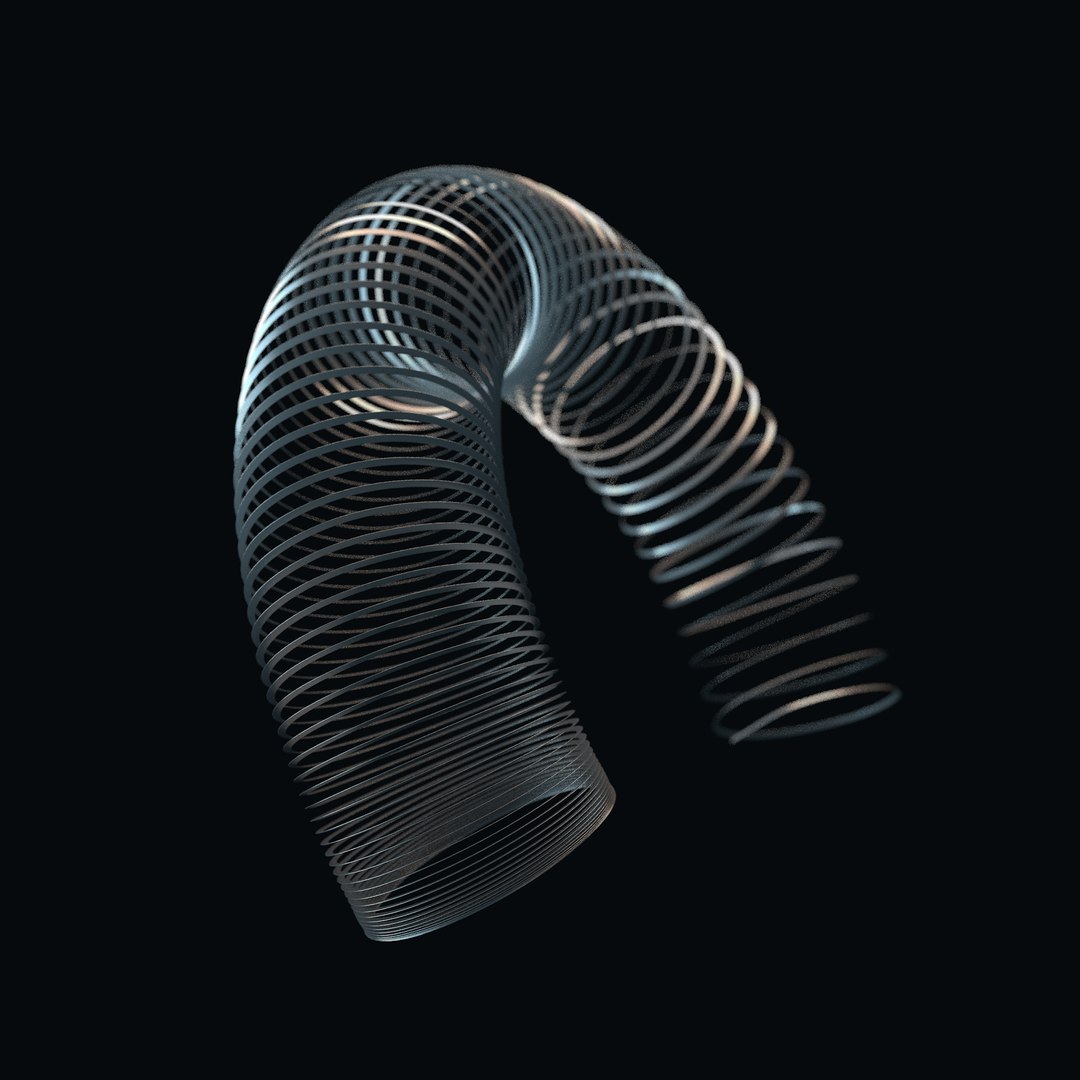 Free 3D slinky metal rainbow model - TurboSquid 1295482