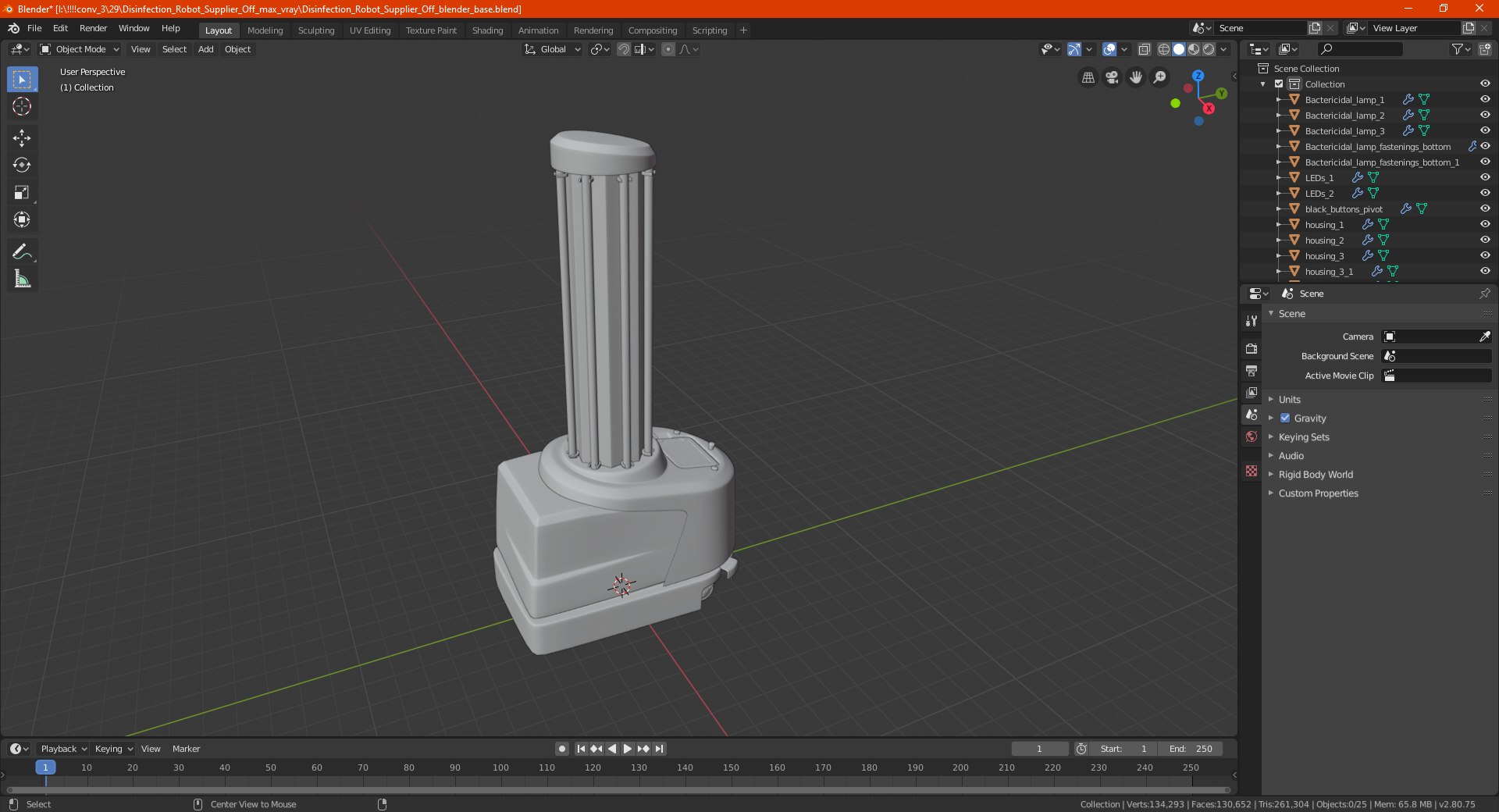 3D Uv Disinfection Robot - TurboSquid 1589711