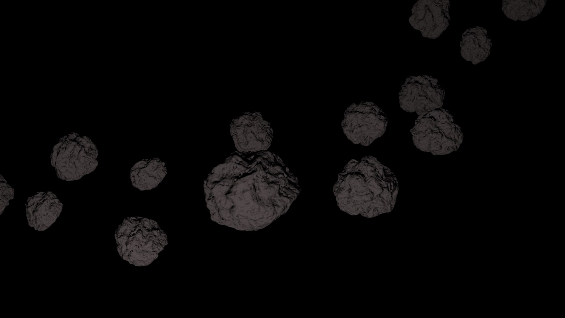 Cluster asteroids model - TurboSquid 1321978