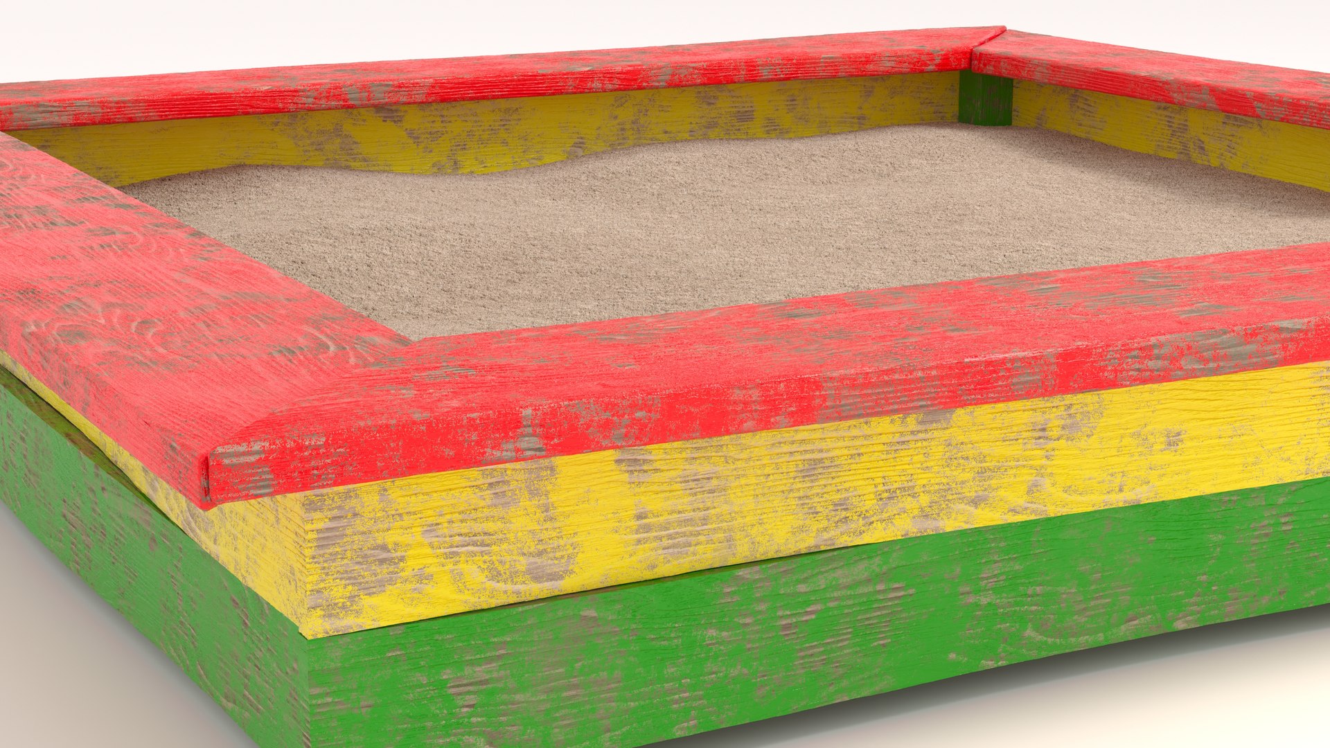 Old Used Sandbox 3D Model - TurboSquid 2083193