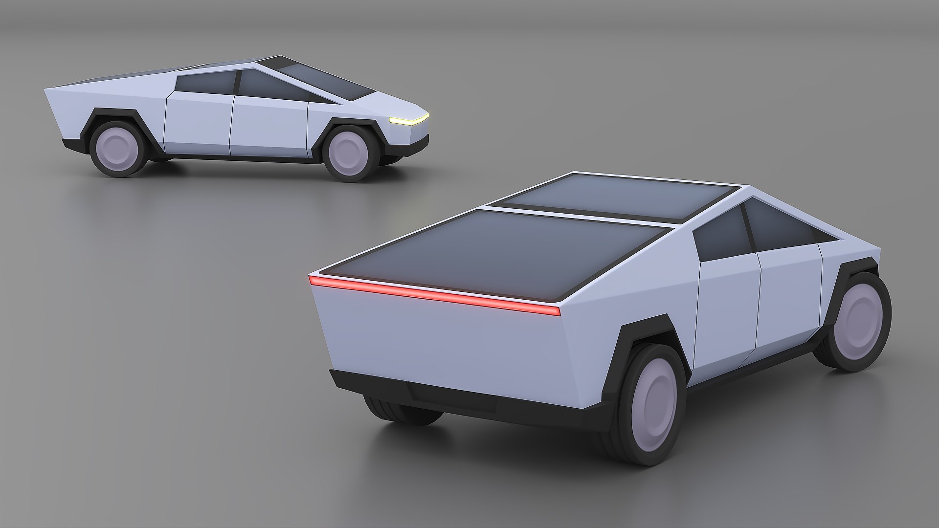 3D Cartoon Tesla Cybertruck Model - TurboSquid 2350595