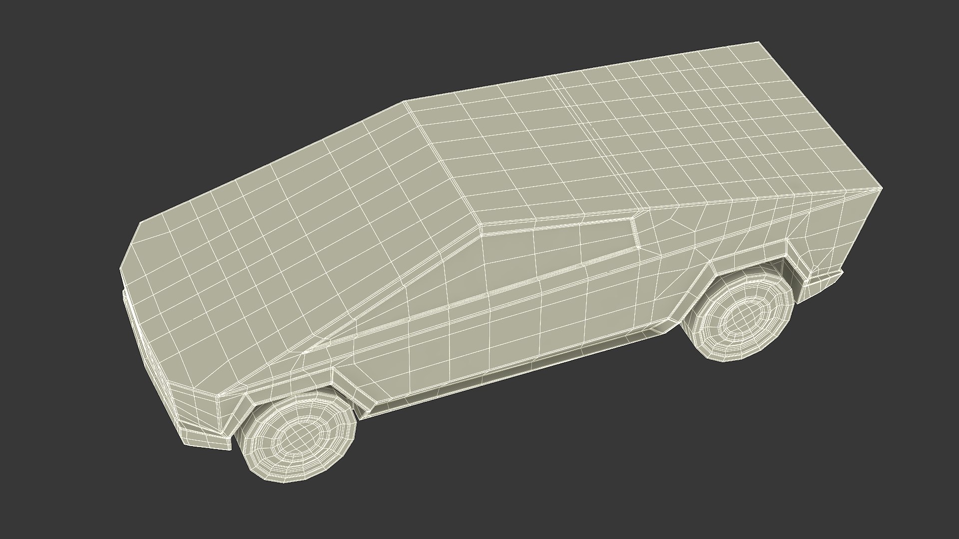 3D Cartoon Tesla Cybertruck Model - TurboSquid 2350595