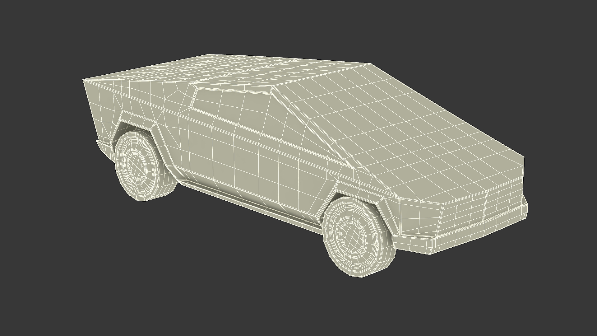 3D Cartoon Tesla Cybertruck Model - TurboSquid 2350595