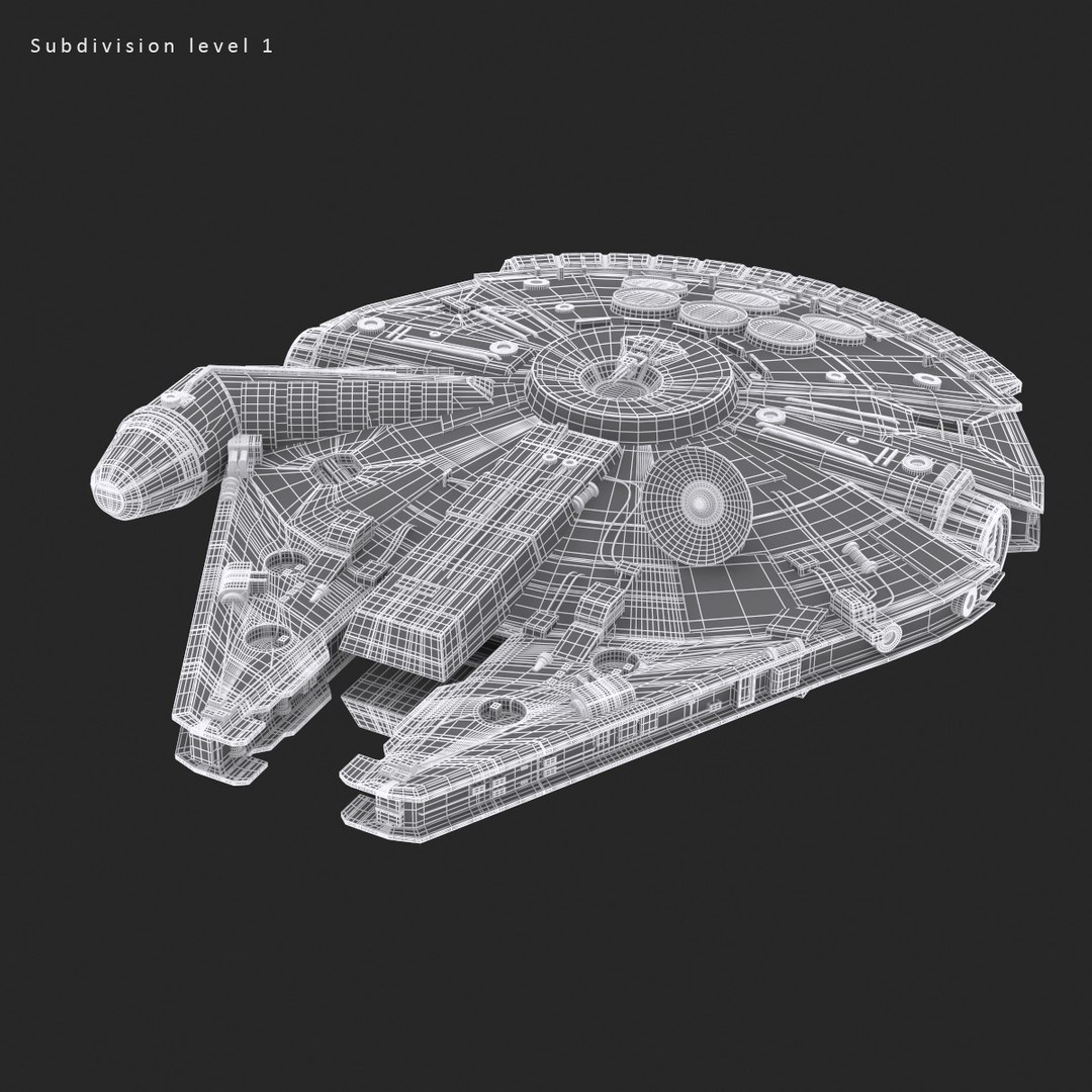 3d model millennium falcon