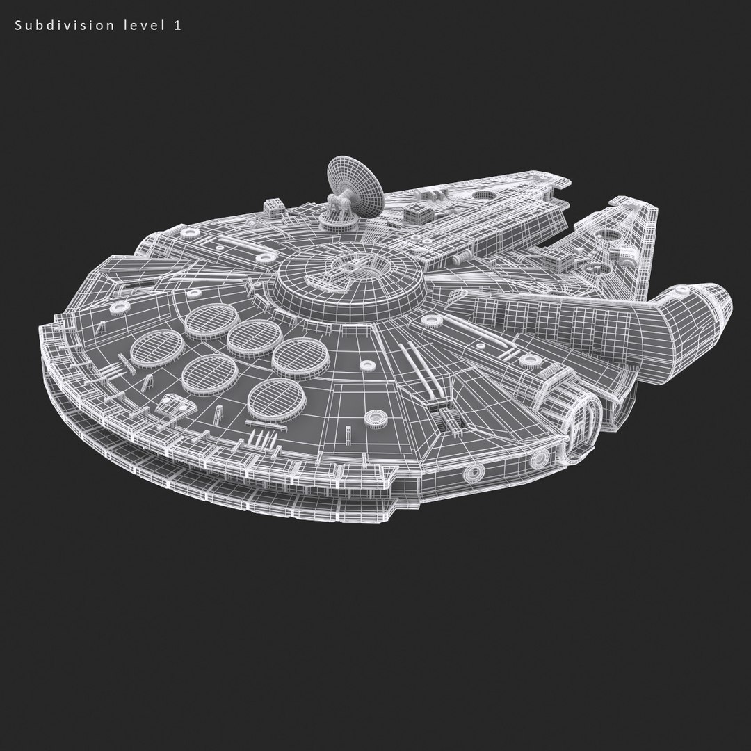 3d model millennium falcon