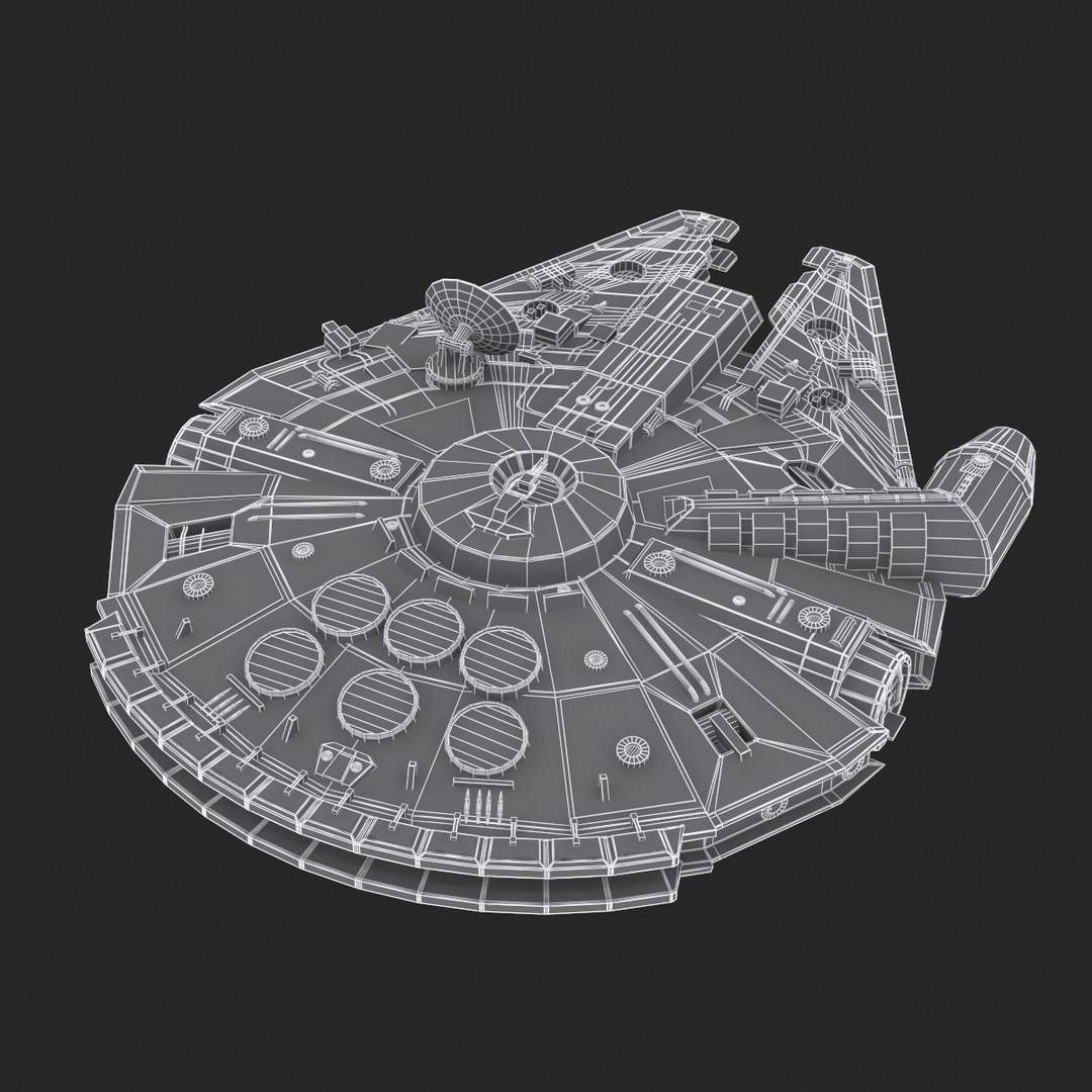 3d model millennium falcon