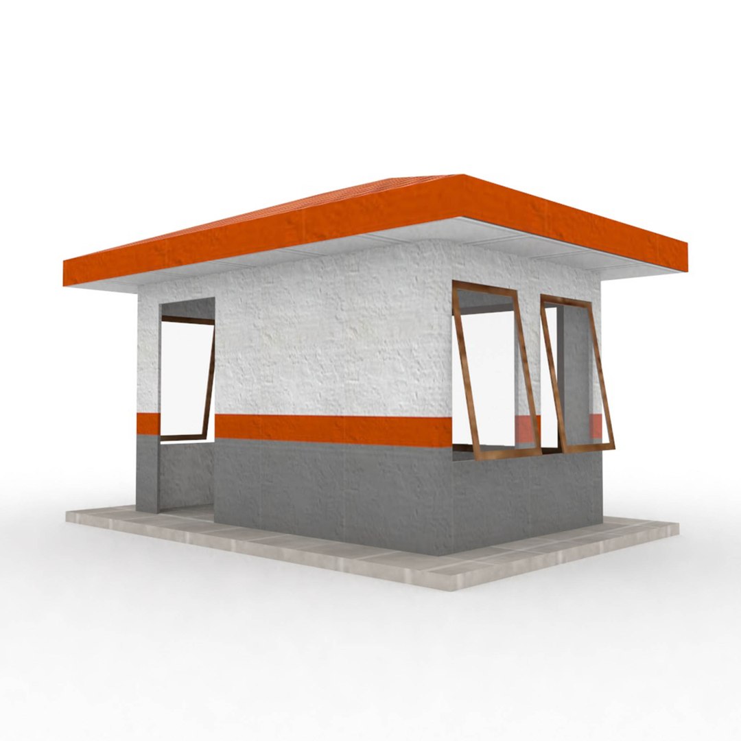 3D Low Poly Empty Security Pos Building - TurboSquid 2005096