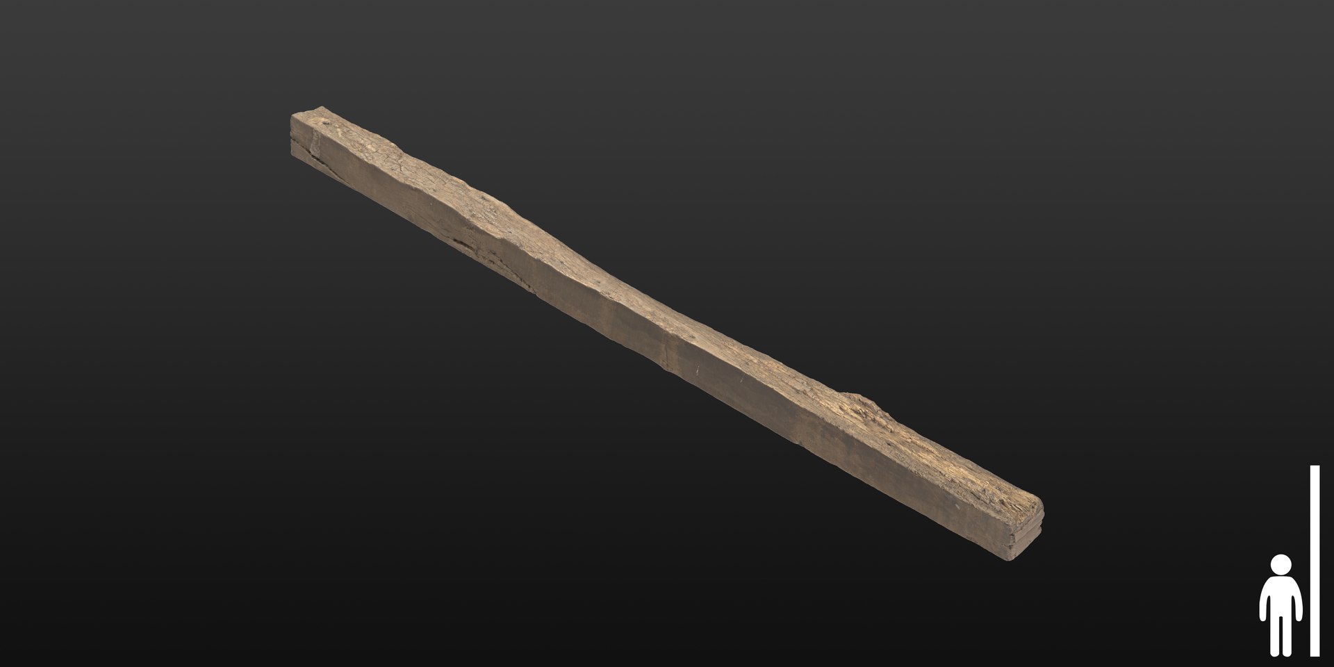 3D scanned wood beam model - TurboSquid 1567674