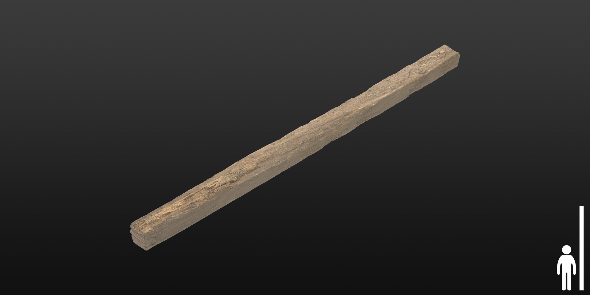 3D scanned wood beam model - TurboSquid 1567674