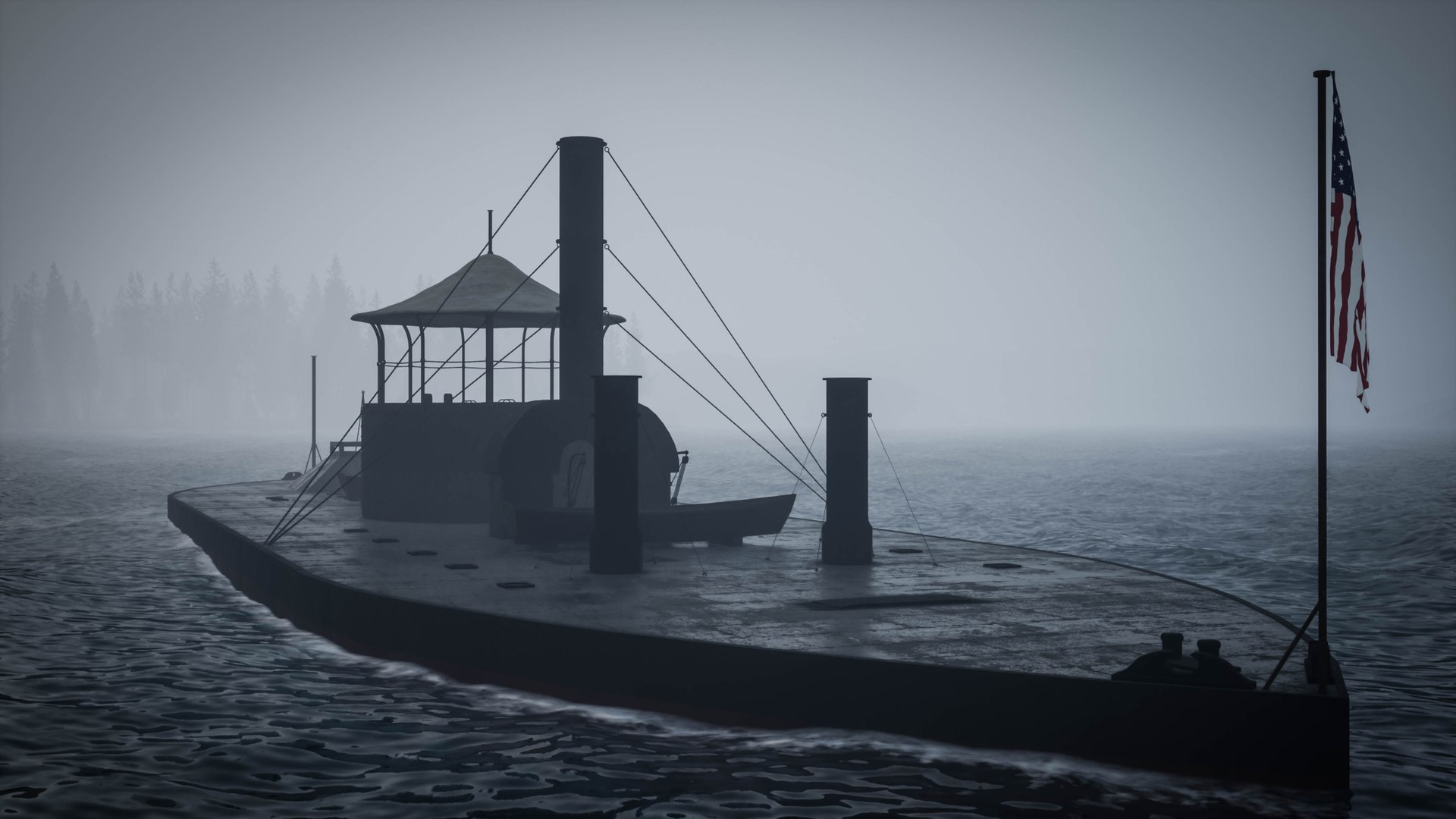 USS Monitor - Turreted Ironclad Warship 3D - TurboSquid 2231719