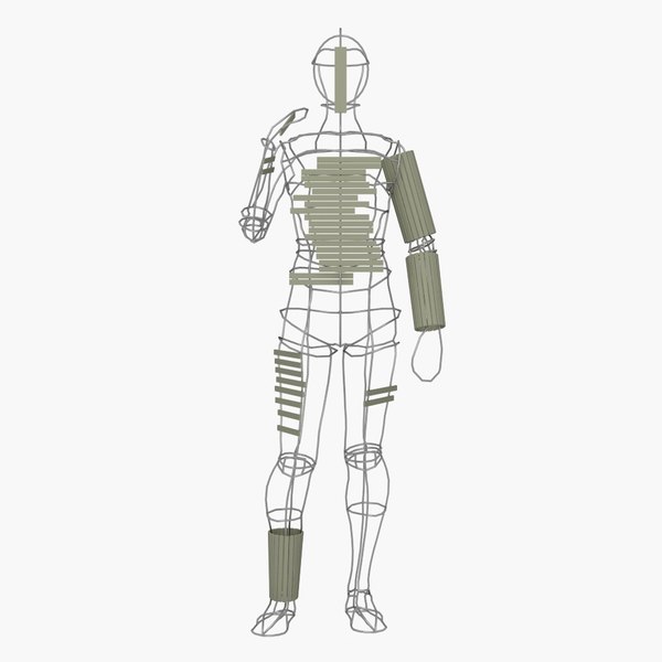 wire man 3d max